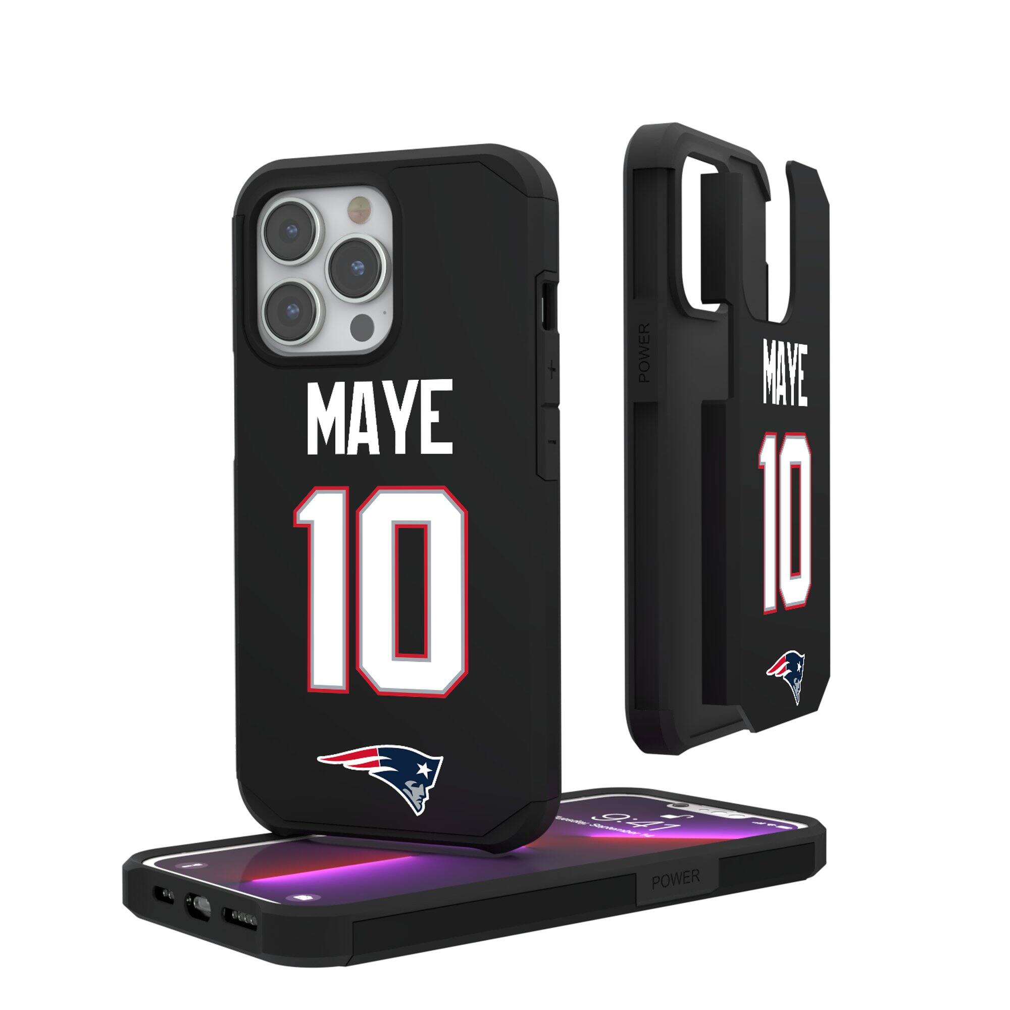 Keyscaper NFL New England Patriots Drake Maye iPhone Rugged Case 15 Pro ...
