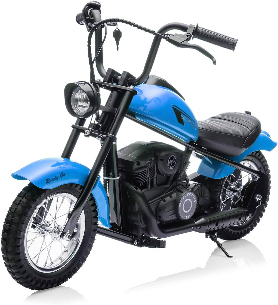 Qeetex 24V Kids Electric Dirt Bike,Ride On Motorcycle with 2 Speed Up to 14 MPH,Handbrake,Max ...