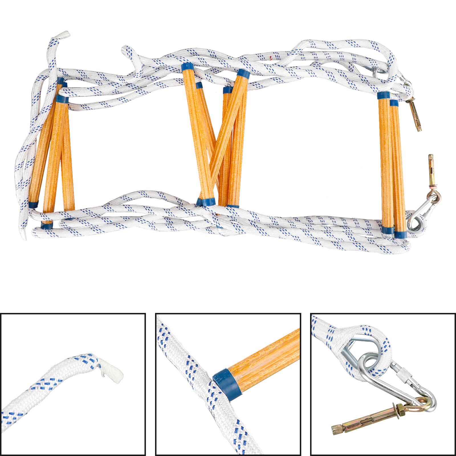 Topteng 16.4 ft Foldable Fire Escape Ladder Nylon Epoxy Resin ...