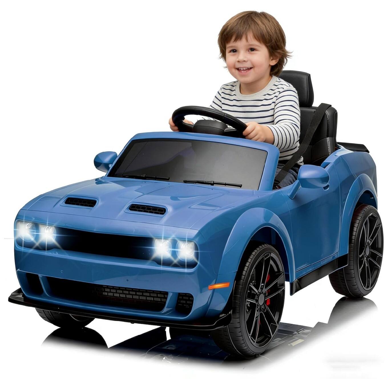 GARVEE Ride on Car, 12V 4.5AH with Remote Control, LED Lights, Music, 4 ...