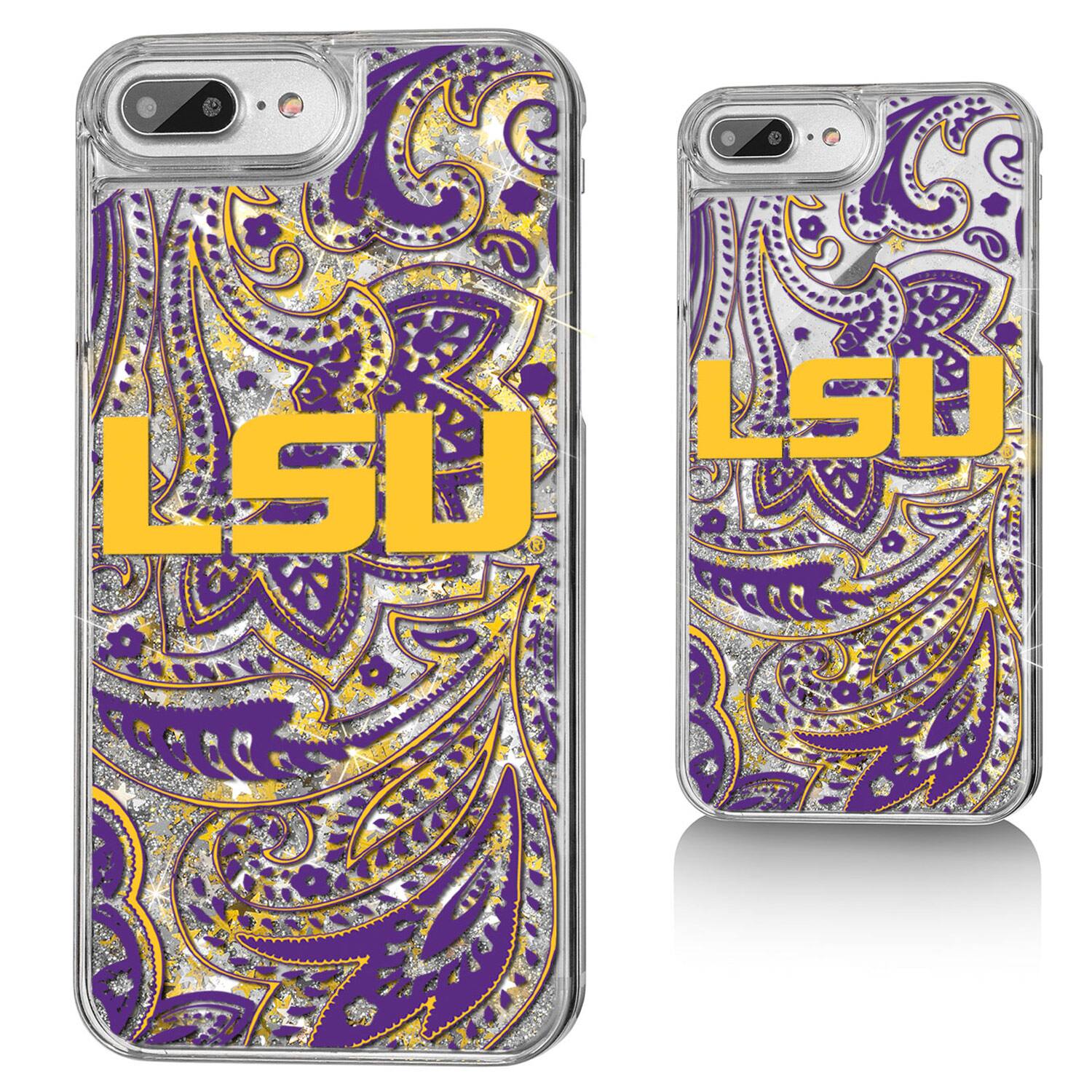 Keyscaper NCAA LSU Tigers iPhone Glitter Paisley Design Case 15 Pro Max ...