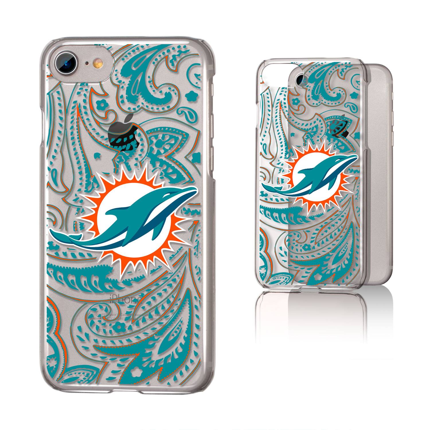 Keyscaper NFL Miami Dolphins iPhone Clear Paisley Design Case 15 ...