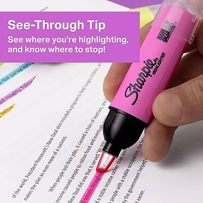 Sharpie Clear View Highlighter, Chisel Tip, Assorted, 8/Pack (1971843 ...