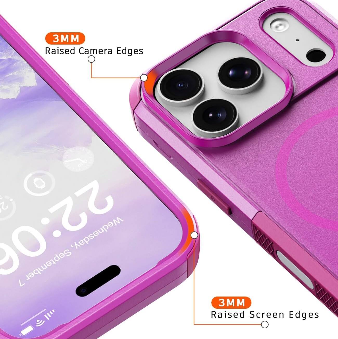 FINEAK iPhone 17 Pro Max MagSafe Case Heavy Duty Protection with Camera ...