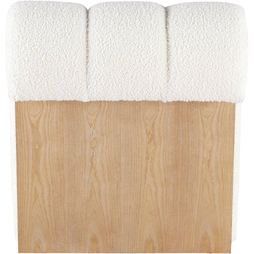 Meridian Furniture Swoon Cream Faux Sheepskin Accent Chair Beige ...