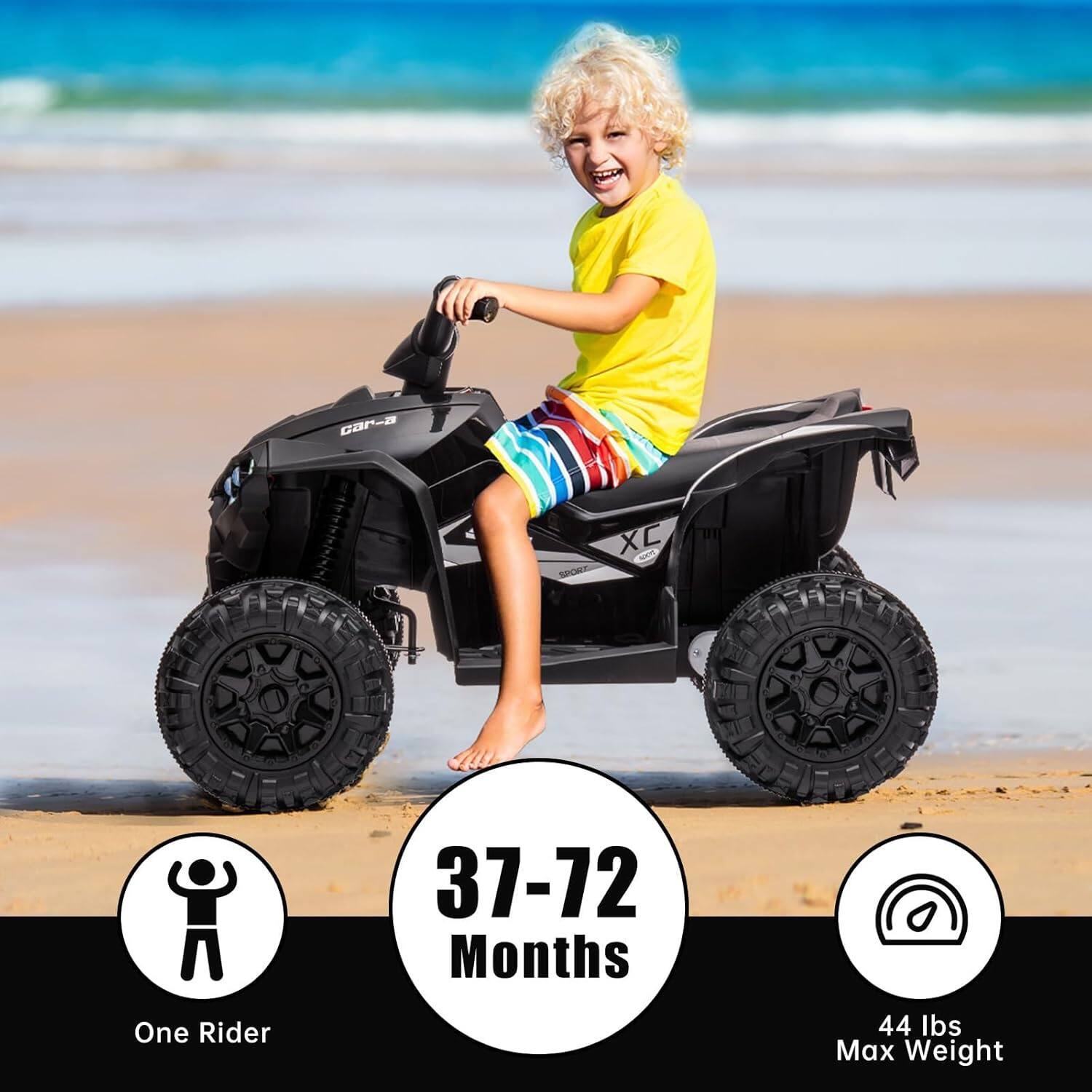 Acekool 12V Kids Electric ATV Quad, 4 Wheel Ride On Car w/Parent Remote ...