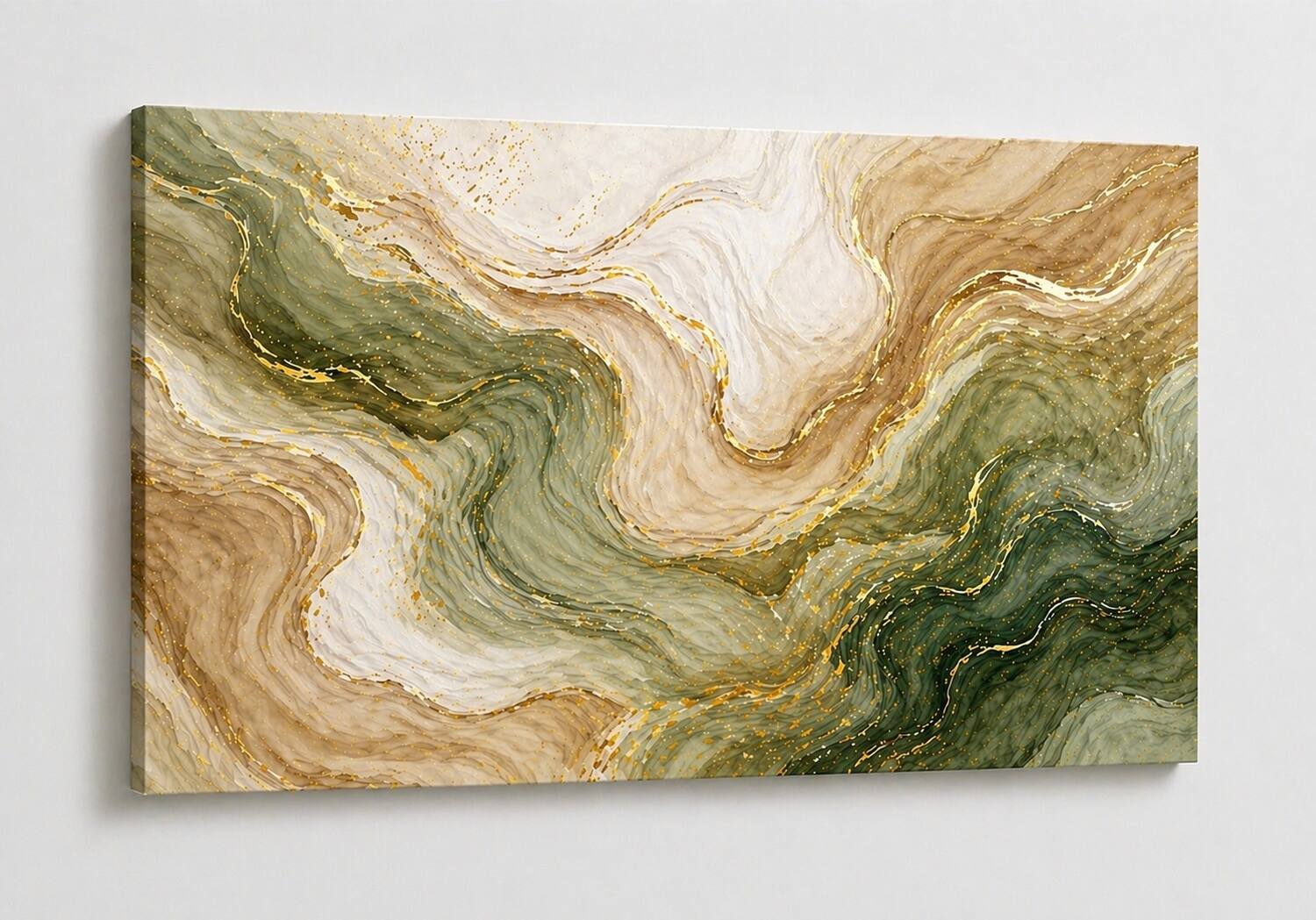 FC Design Large Canvas 24x36" Abstract Marble Swirl Art Painting Modern ...