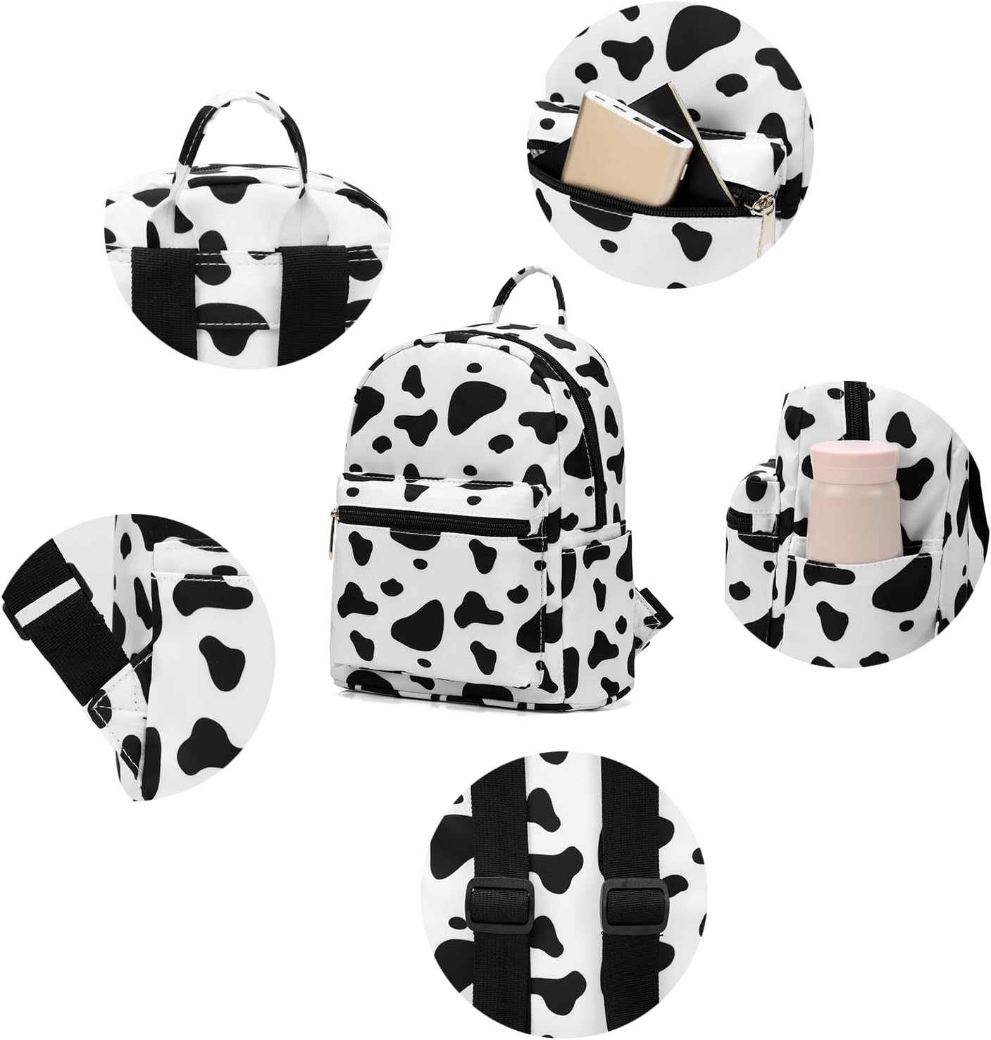 Live At Space backpack grils children adult Cow Print Fox Pink ...