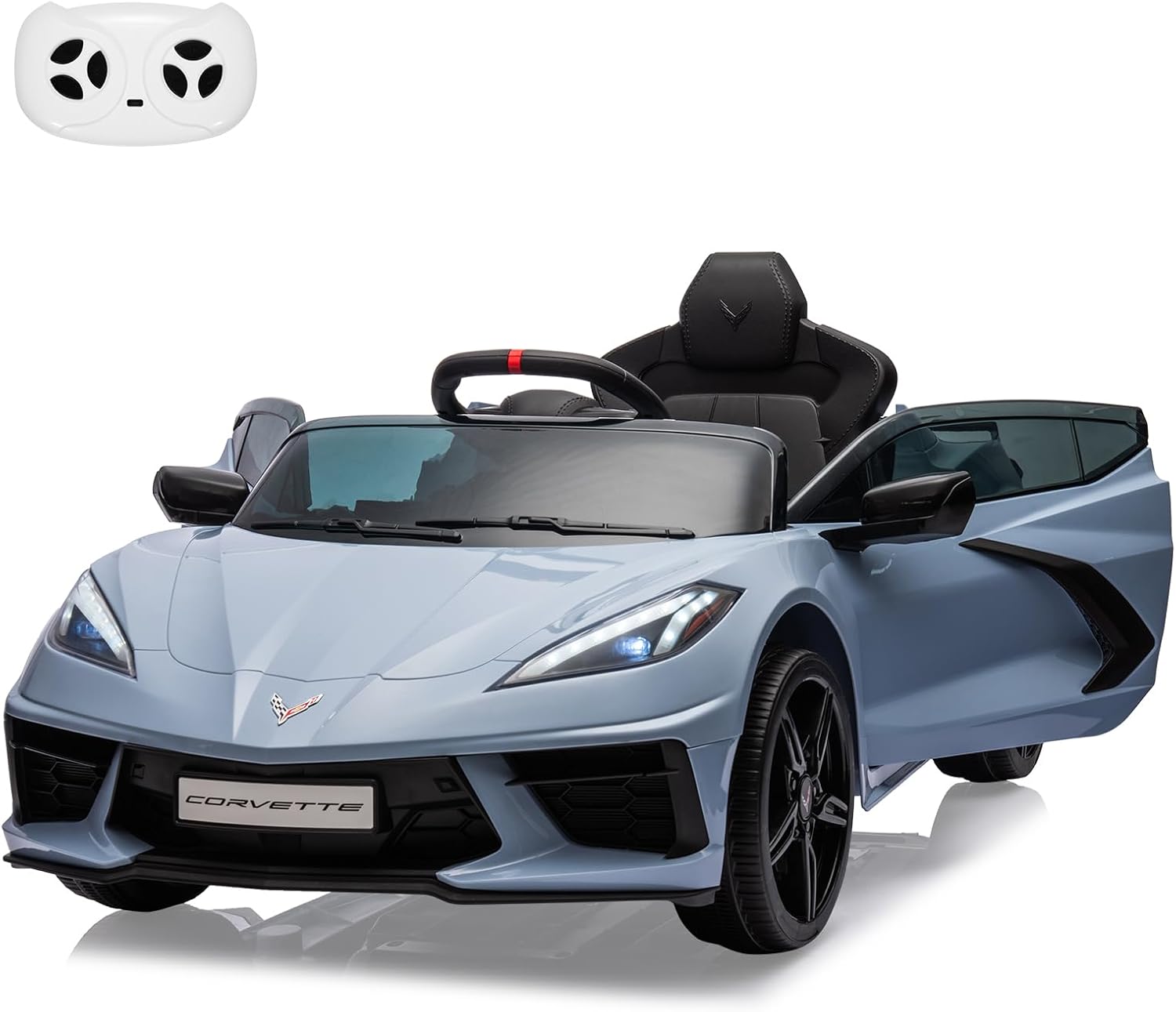 GARVEE 12V Battery Powered Ride On Sports Car, Licensed Corvette ...