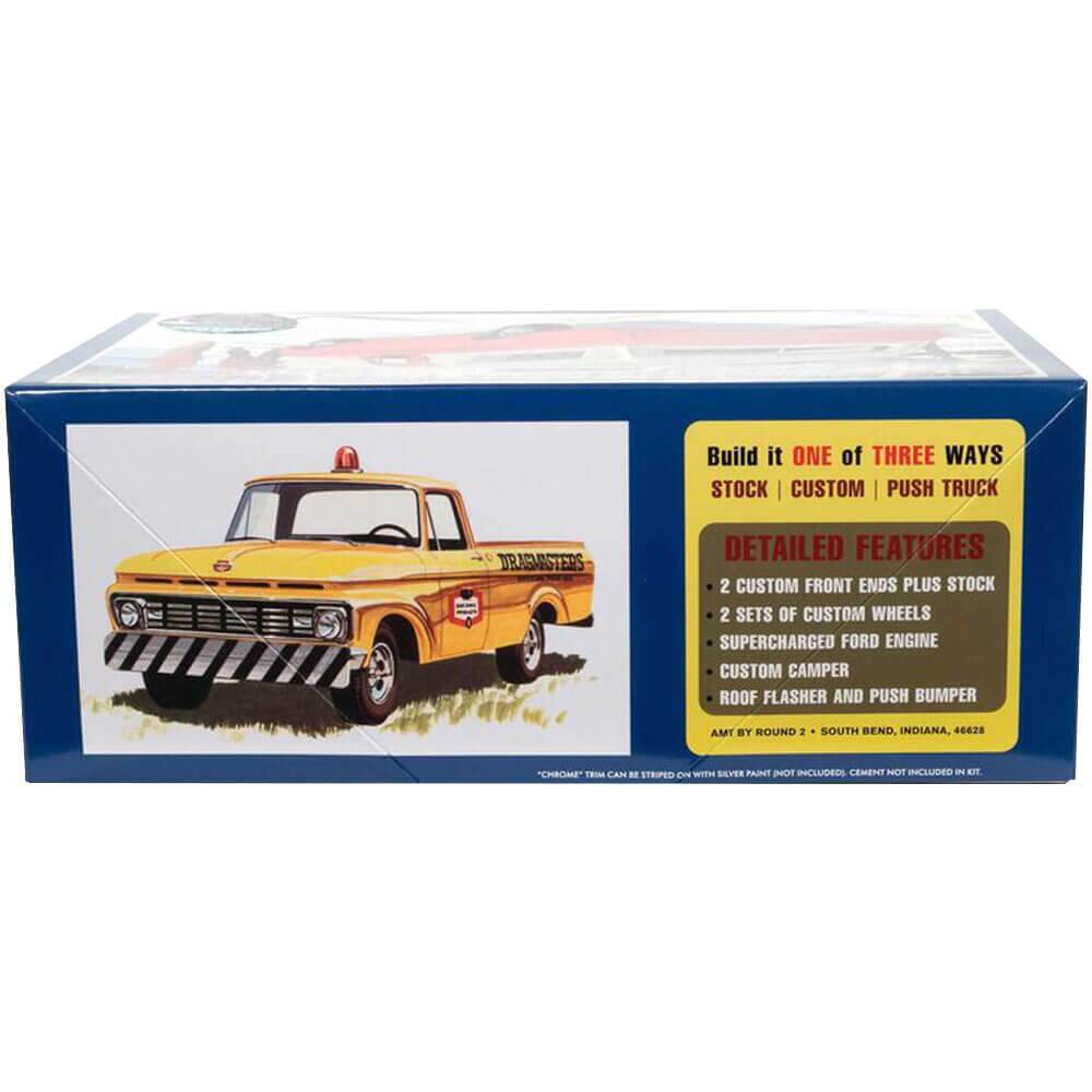 AMT AMT1412 1963 Ford F 100 Camper Pickup 1:25 Scale Model Kit Black ...