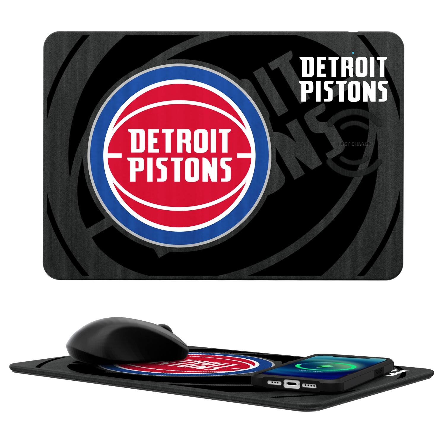 Keyscaper Detroit Pistons Wireless Charger & Mouse Pad Multicolor ...