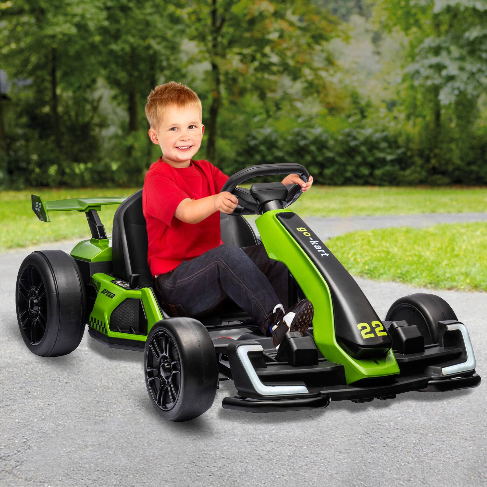 Jojoka 24V Electric Drift Go Kart for Kids 6 12, Dual Motors ...
