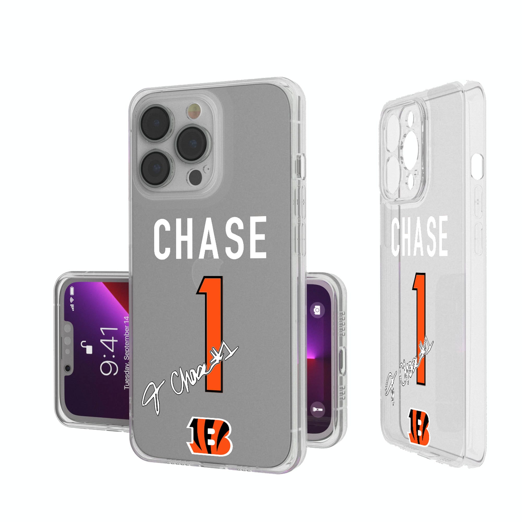 Keyscaper NFL Ja'Marr Chase Cincinnati Bengals iPhone Clear Case 15 Multicolor 201094740 - Best Buy