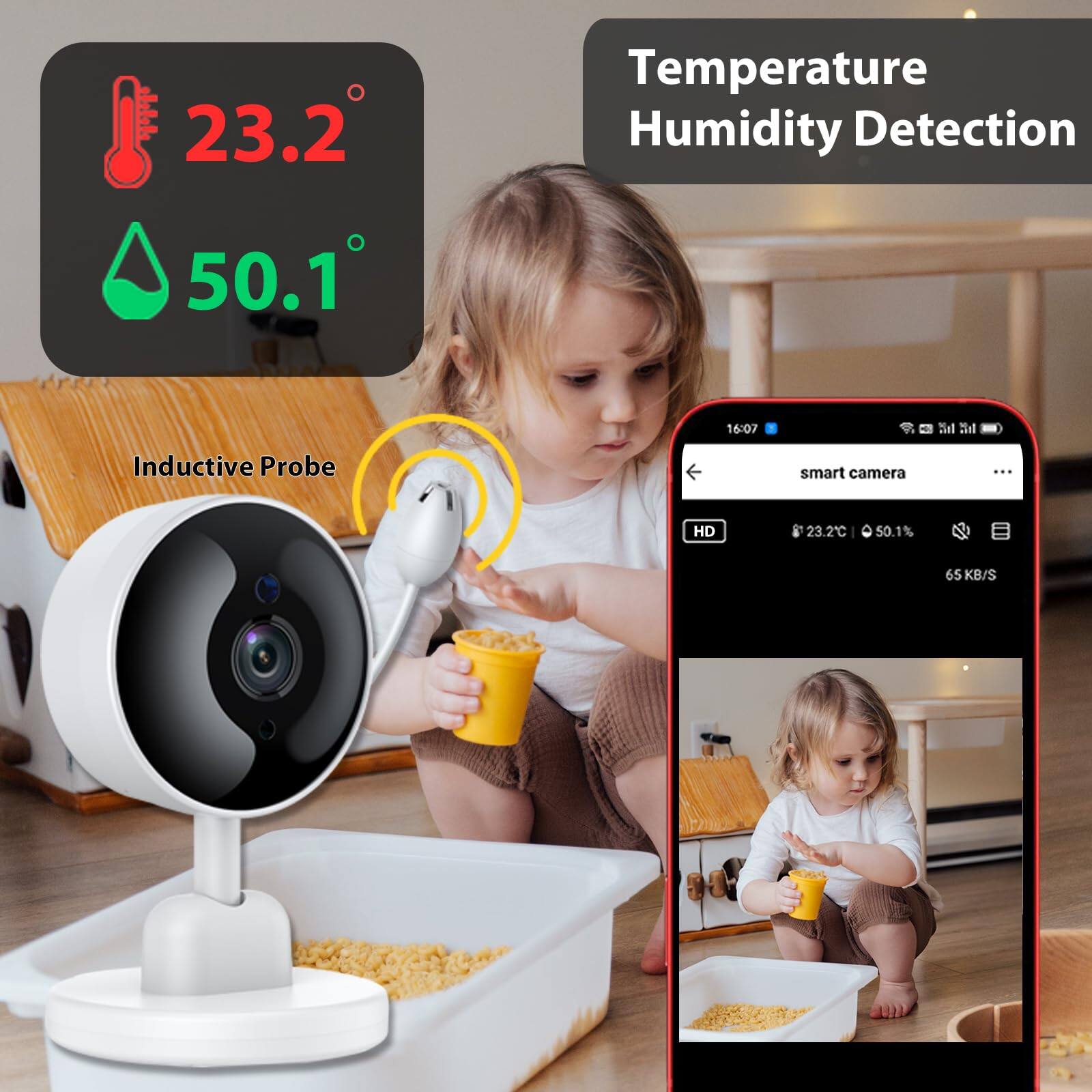 PO3TICJUNKI3 Monitor With Camera And Audio 2k Wifi Indoor Video Mount ...