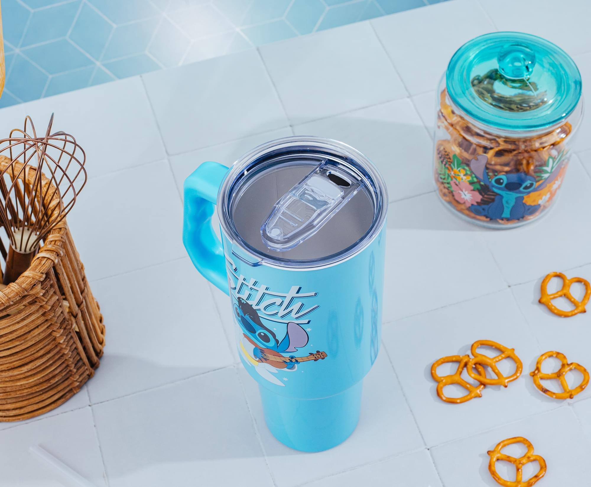 Disney Lilo & Stitch Elvis Stainless Steel Tumbler With Handle | Holds ...