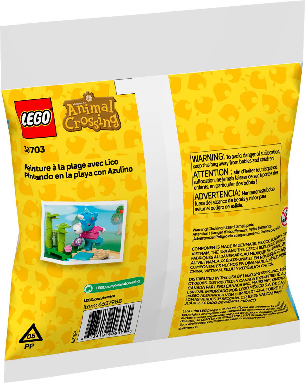 LEGO Animal Crossing Julian's Beach Painting Building Kit 30703 6527988 ...