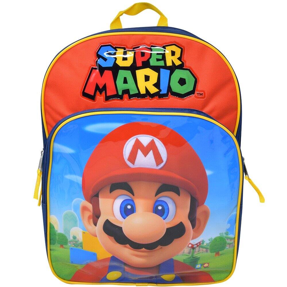 UPD Super Mario Bros Mario 16" School Backpack with Large Front Pocket ...