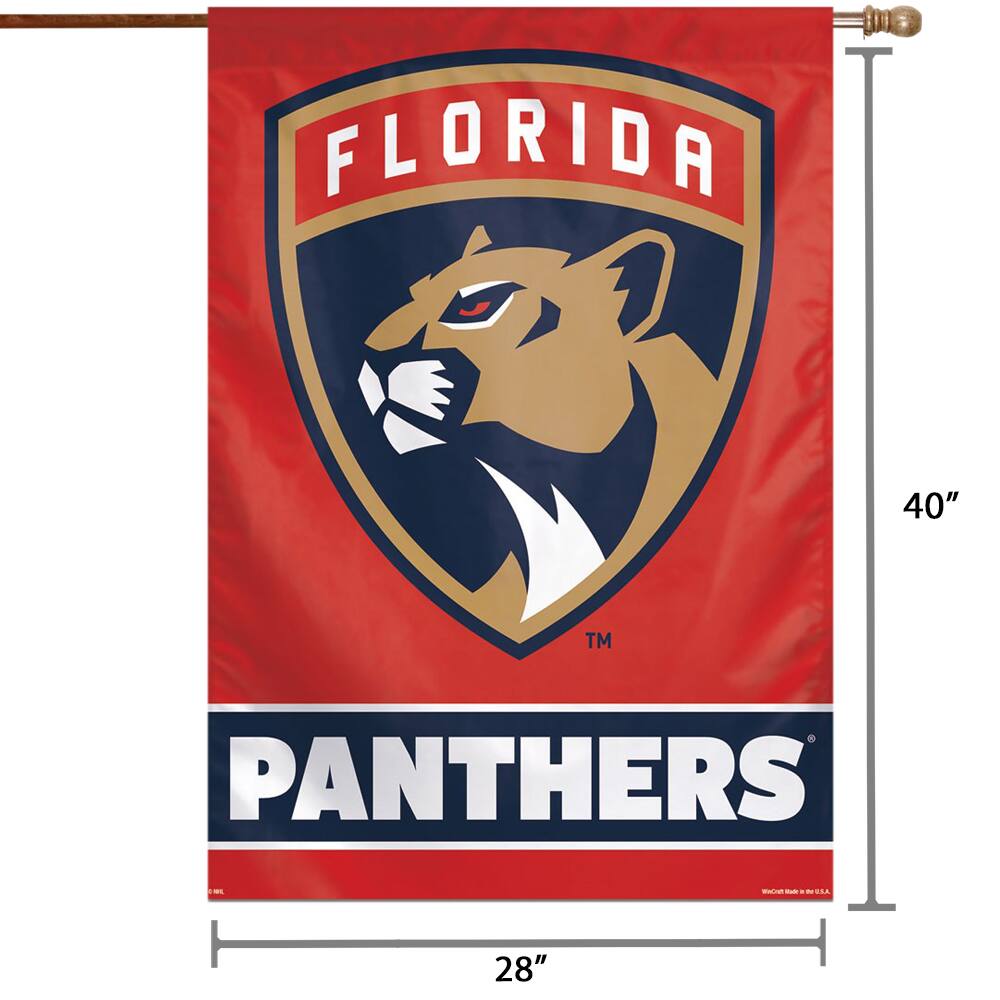 WinCraft Florida Panthers 28" x 40" Wordmark Single Sided Vertical ...