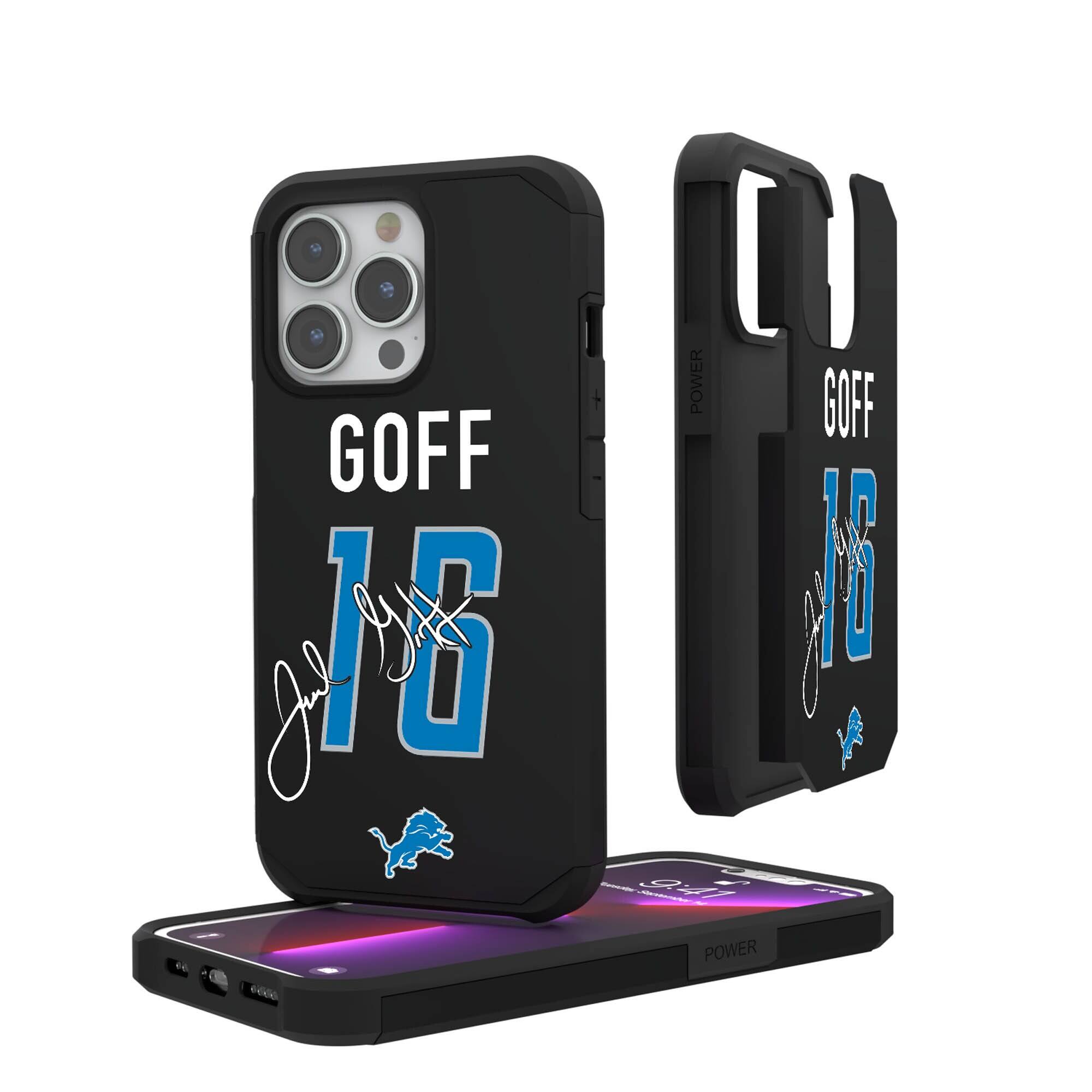 Keyscaper NFL Jared Goff Detroit Lions iPhone Rugged Case 16 Black ...