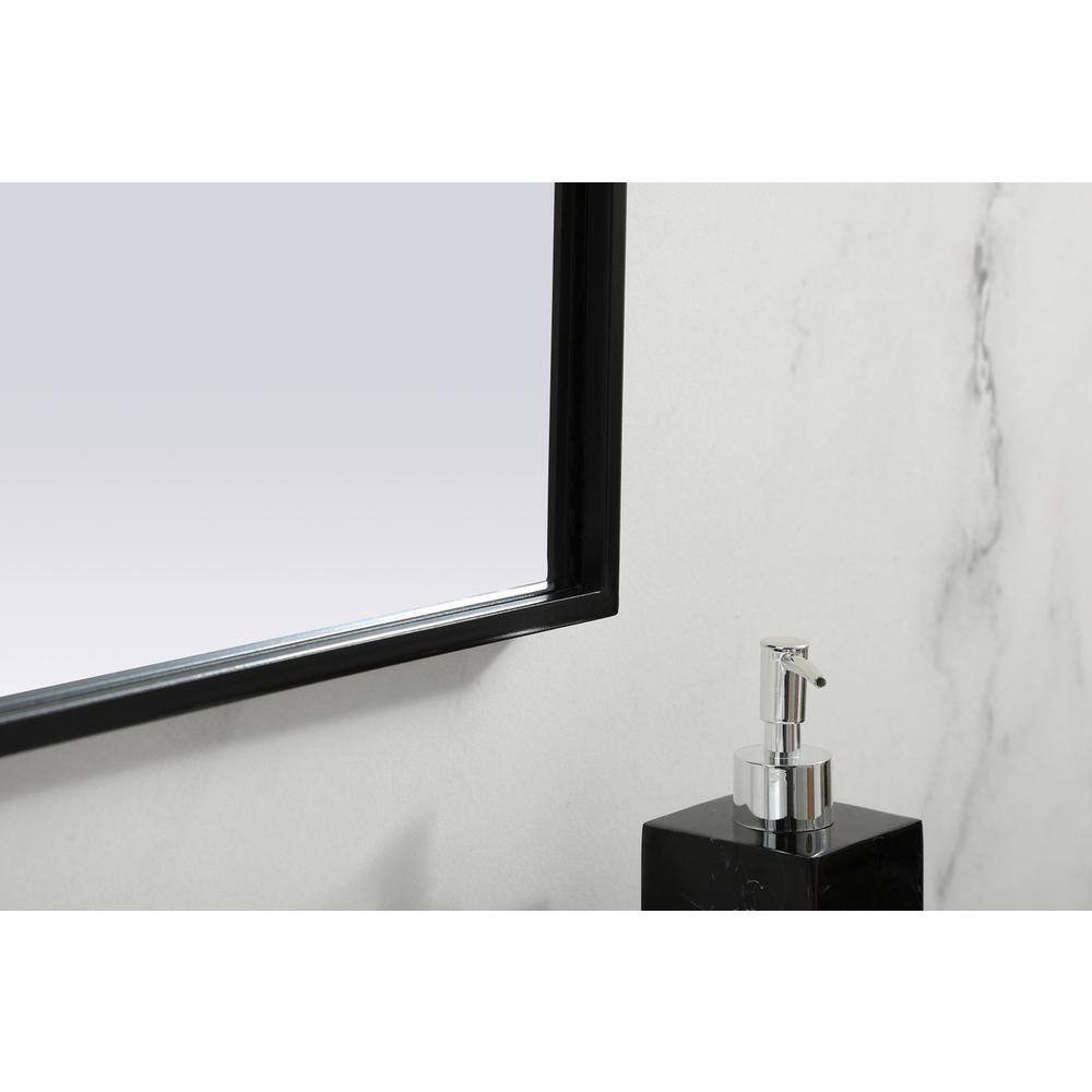 Elegant Decor Metal Frame Arch Mirror 36x30 Inch Black BG3607933 - Best Buy