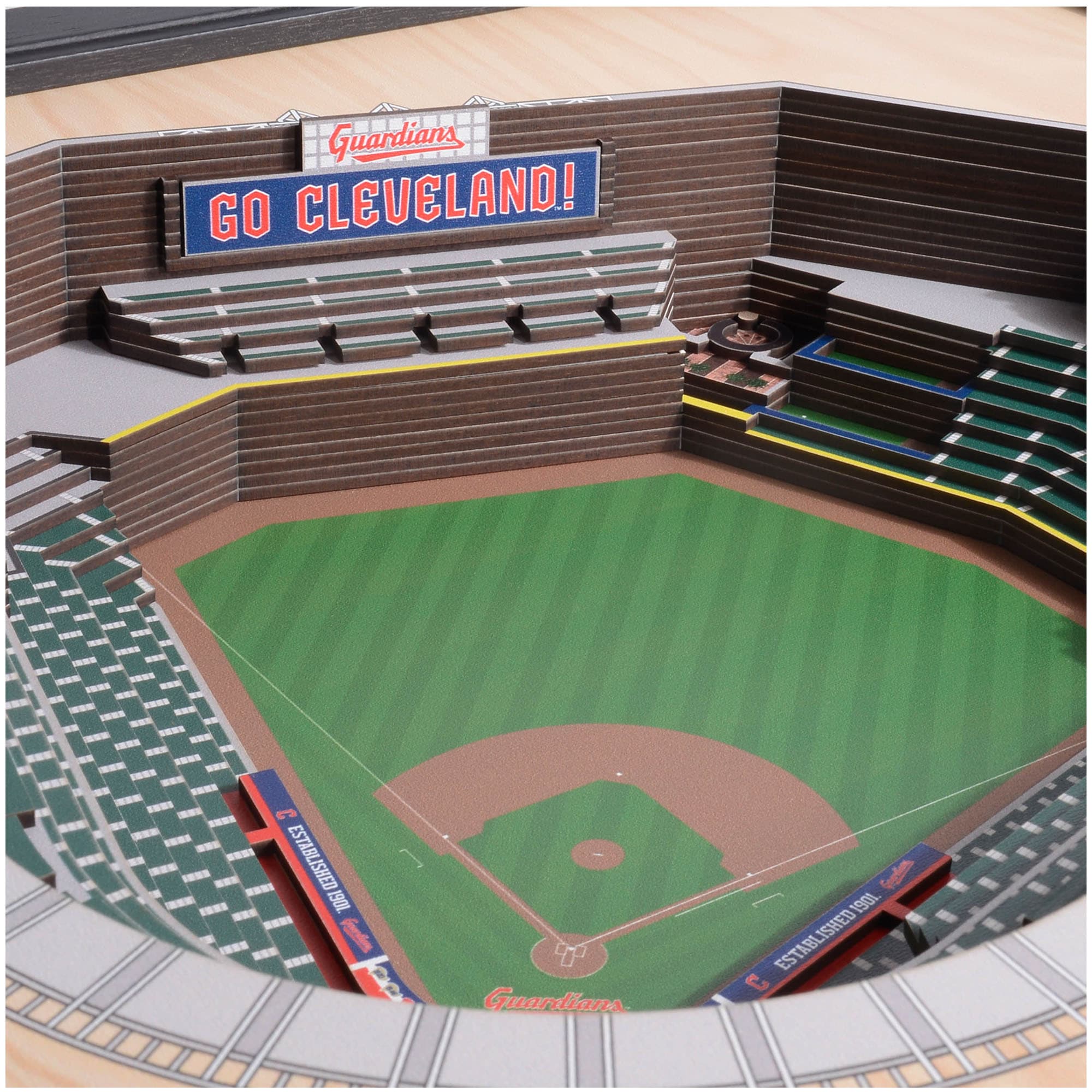YouTheFan Cleveland Guardians 25.5" x 19.5" Progressive Field Stadium ...