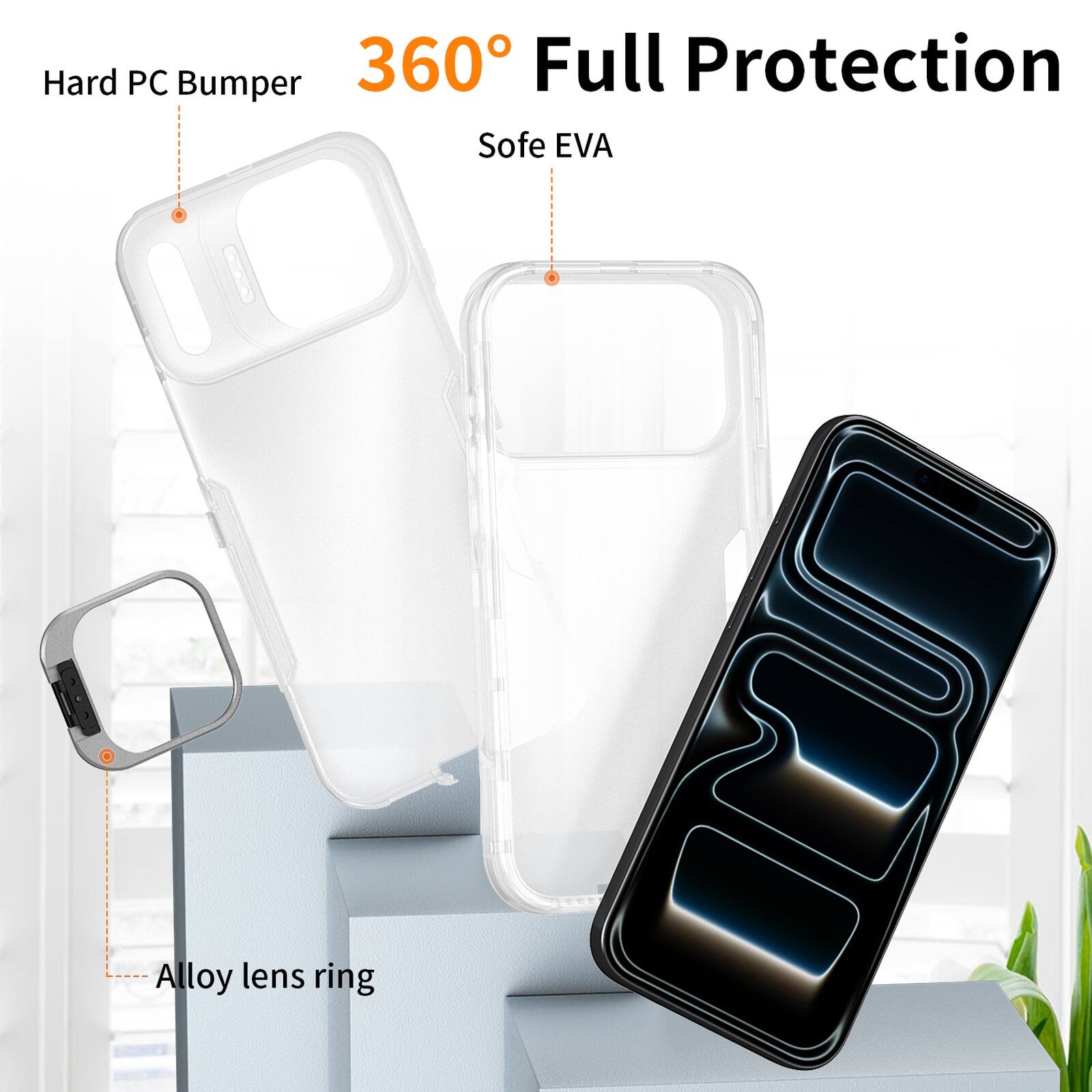 Dteck For Apple iPhone 17 Pro Rugged Case, Heavy Duty Dual Layer ...
