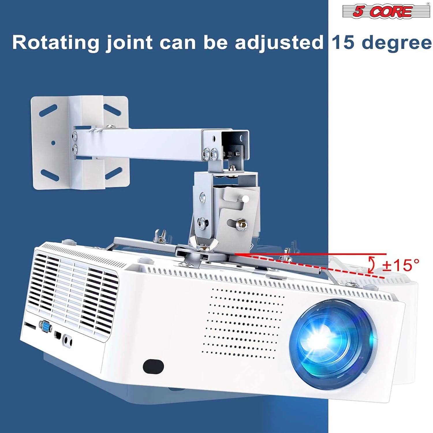 5 CORE 5Core Universal 360° Swivel TILT HD Projector Mount Ceiling Wall ...