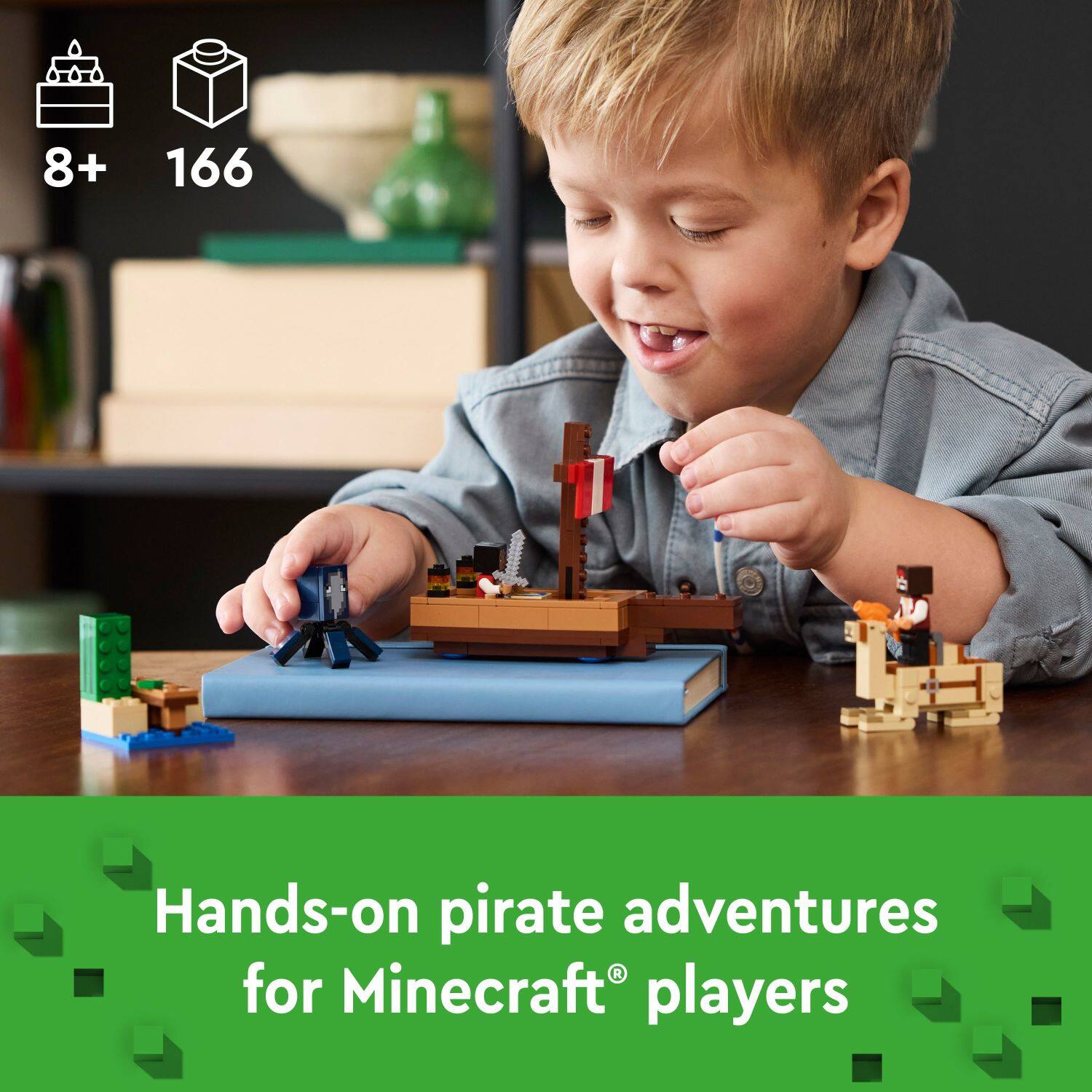LEGO Minecraft The Pirate Ship Voyage Boat Toy Playset 21259 6470604 ...