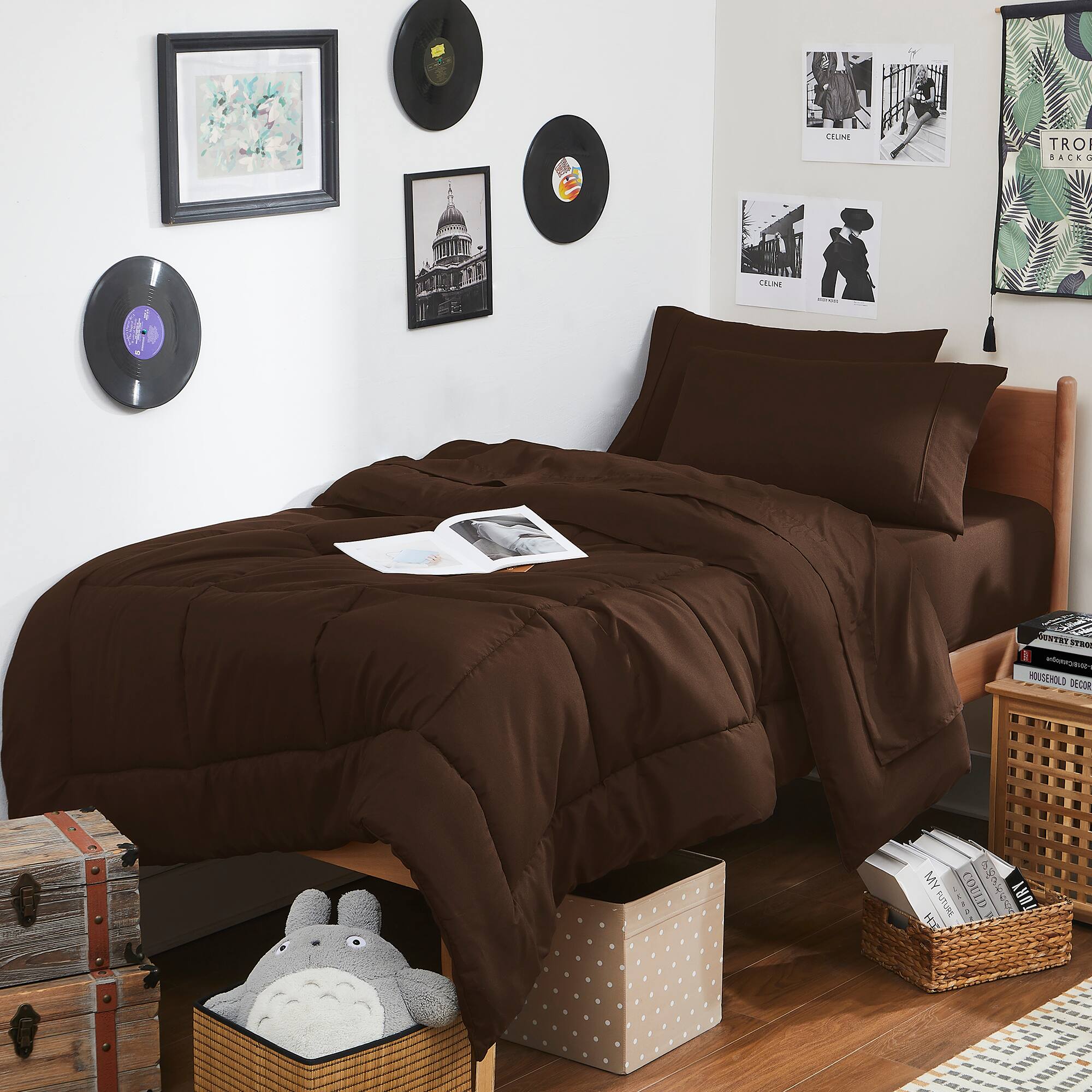 Sweet Home Collection 7PC Campus Ready Dorm Twin XL Bedding Bundle ...