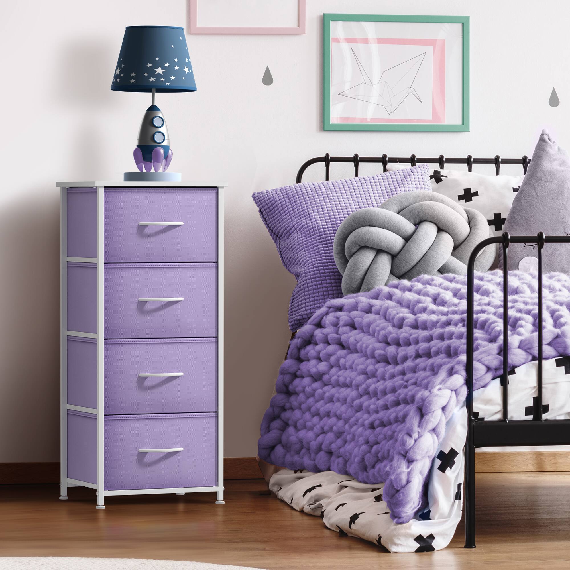 Sorbus 4 Drawers Chest Nightstand Storage for Closet, Home, College ...