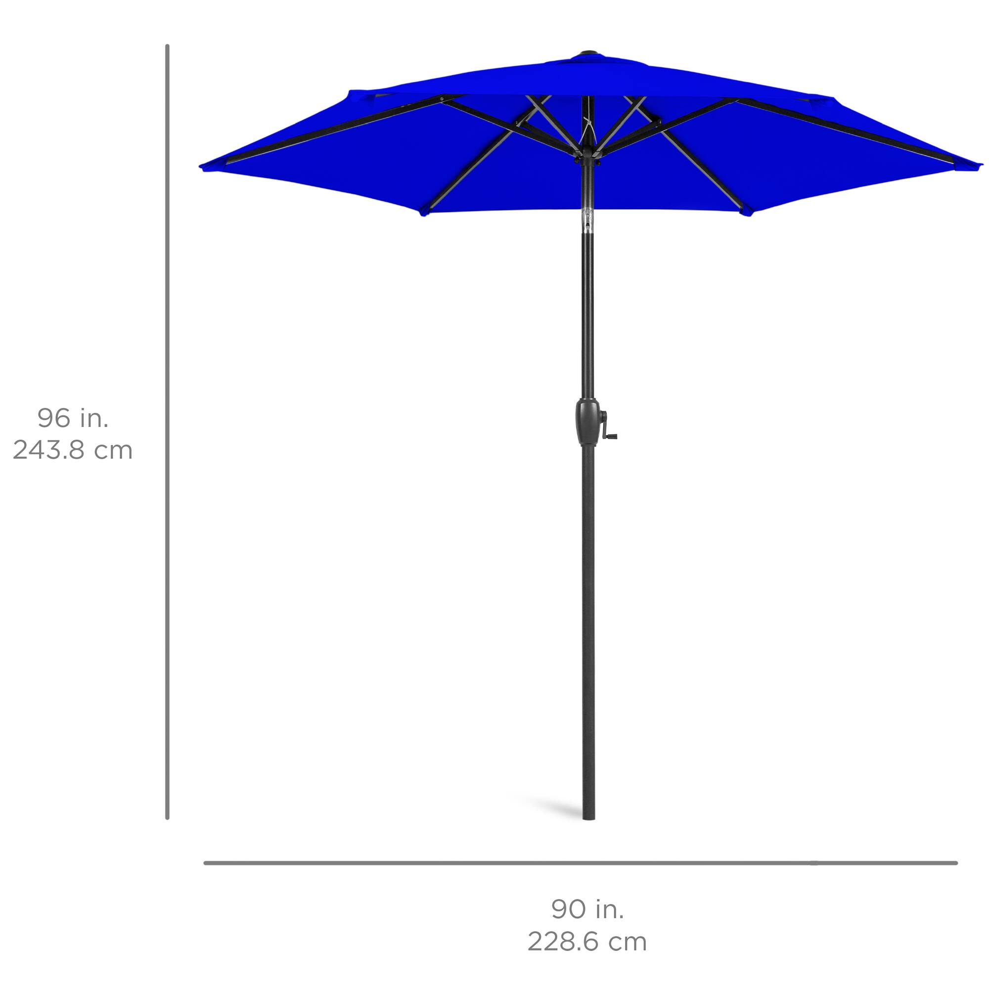 Best Choice Products 7.5ft Heavy Duty Outdoor Market Patio Umbrella w ...