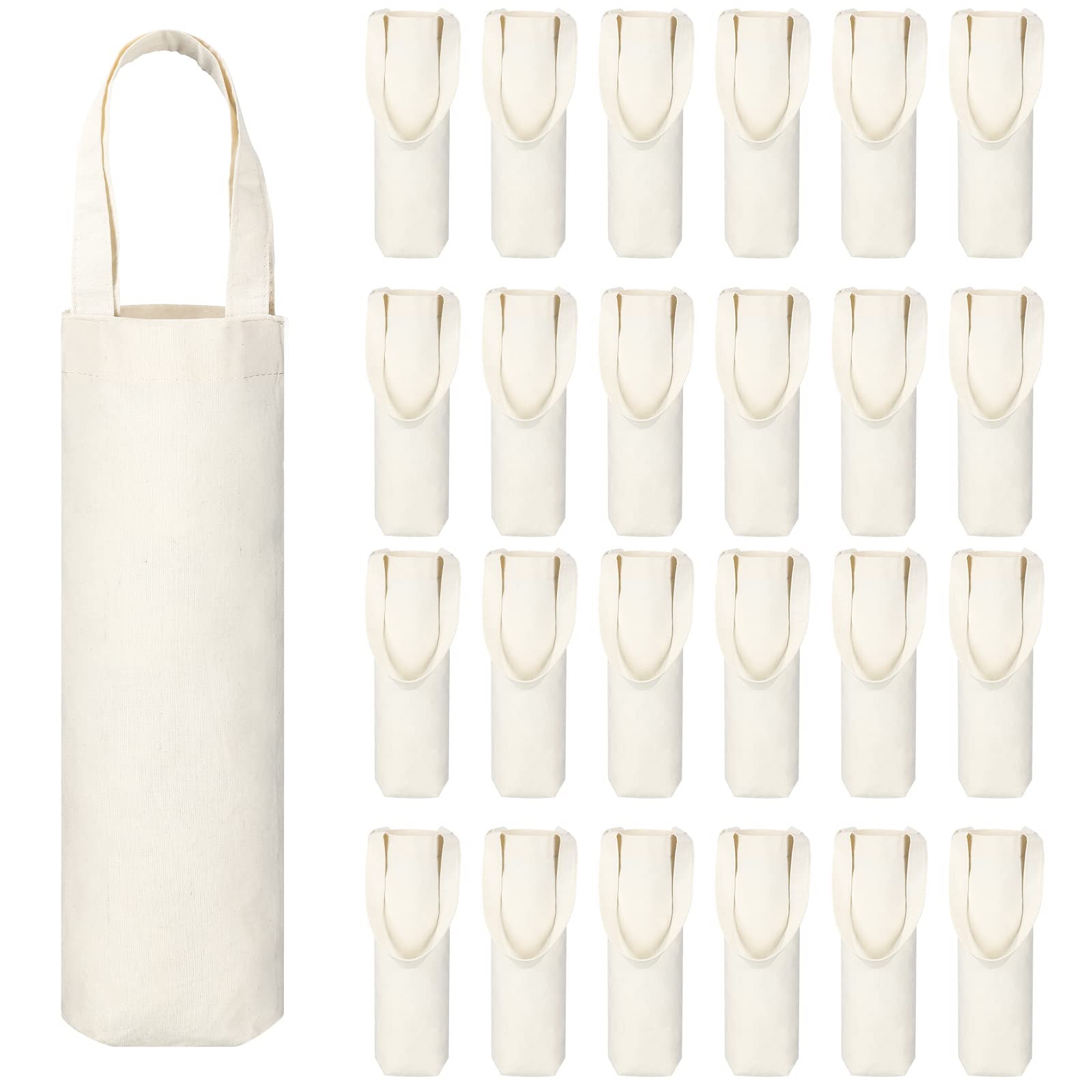 Paradigms Interiors 12 Canvas Wine Bags With Handle Inch Burlap ...