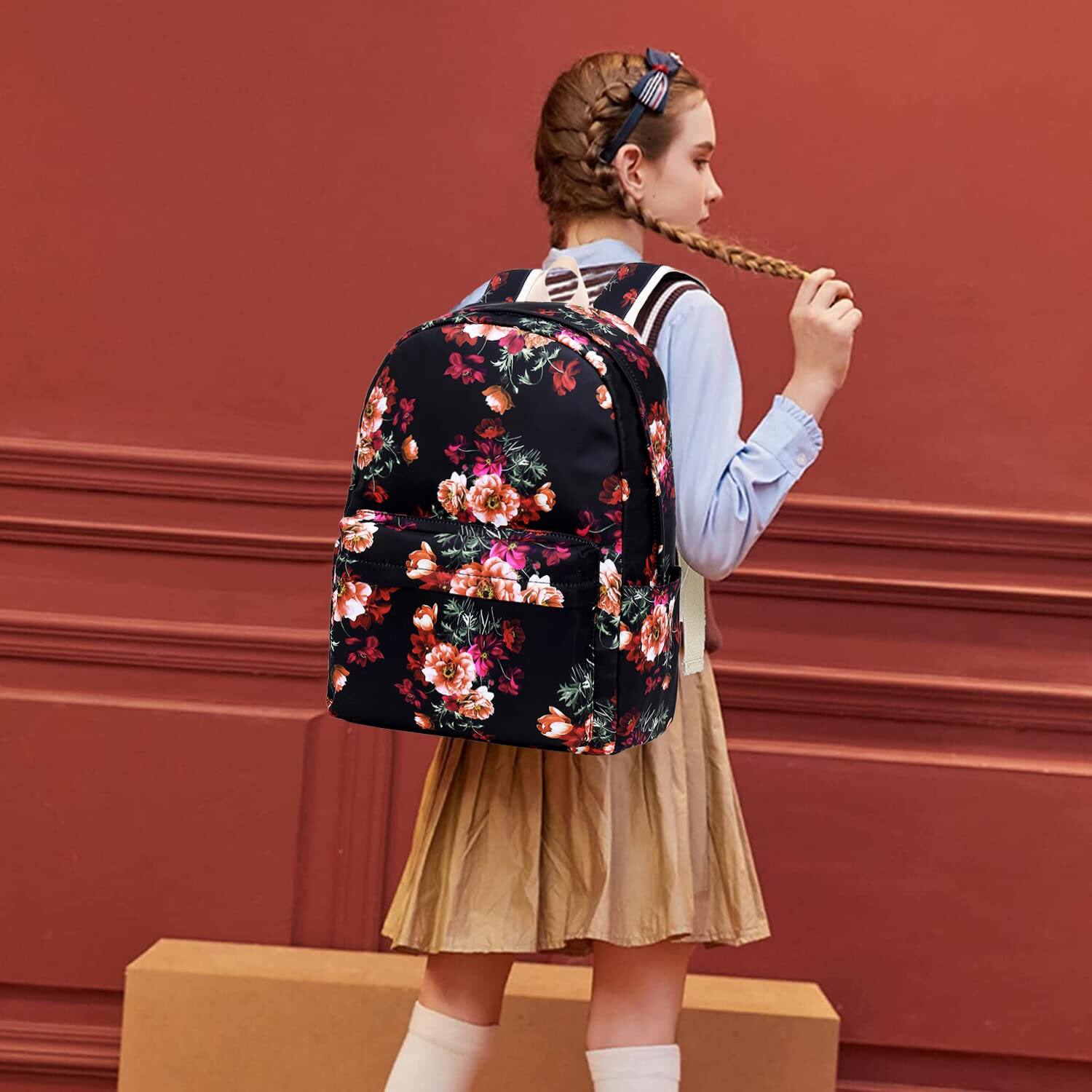 Pacoar Cade Backpacks Bookbags Teen For School Student Backpack With Lunch Box Pencil Bags 3 In ...