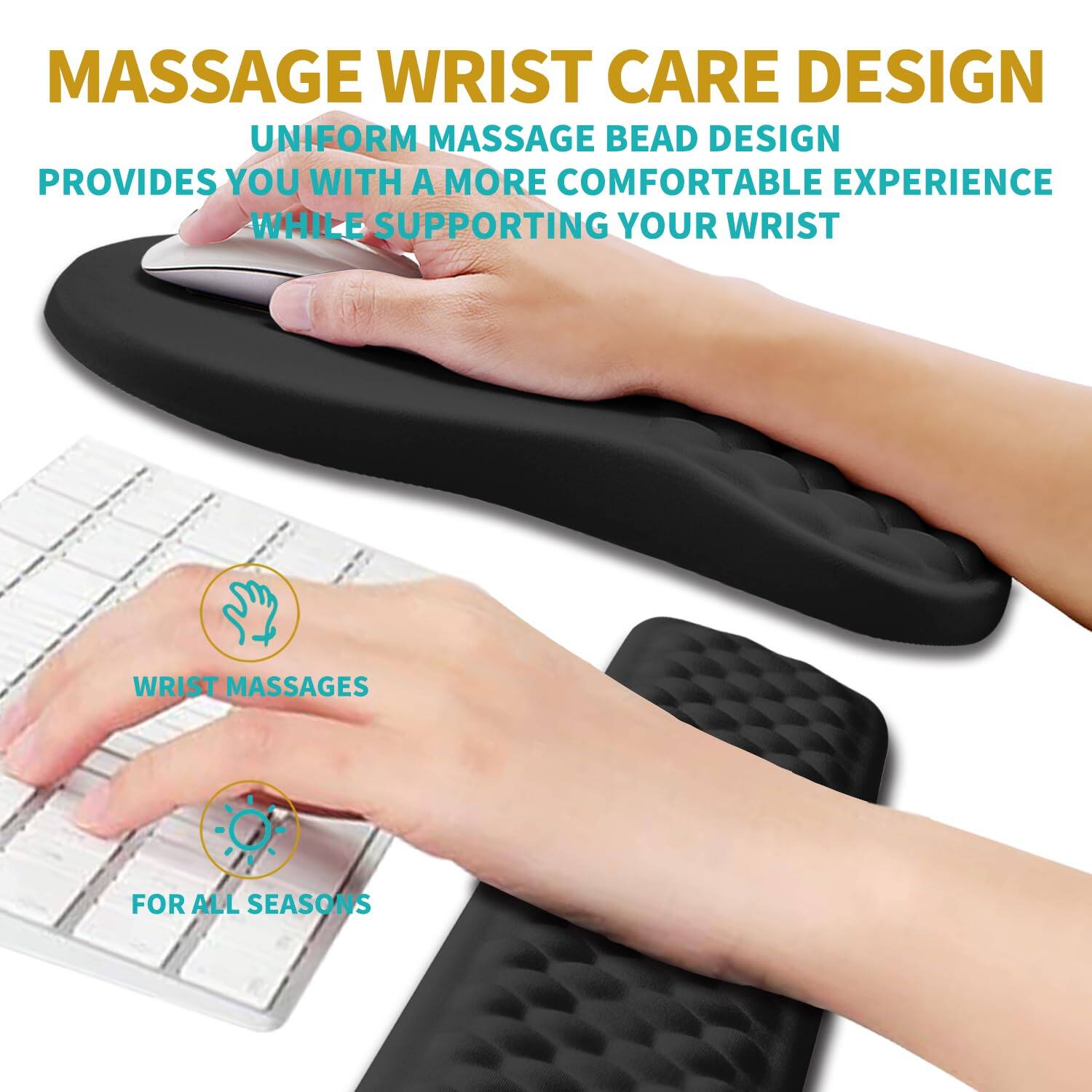 Comfort Essence 1 Mouse Pad Wrist Support & Rest For Computer Set With ...