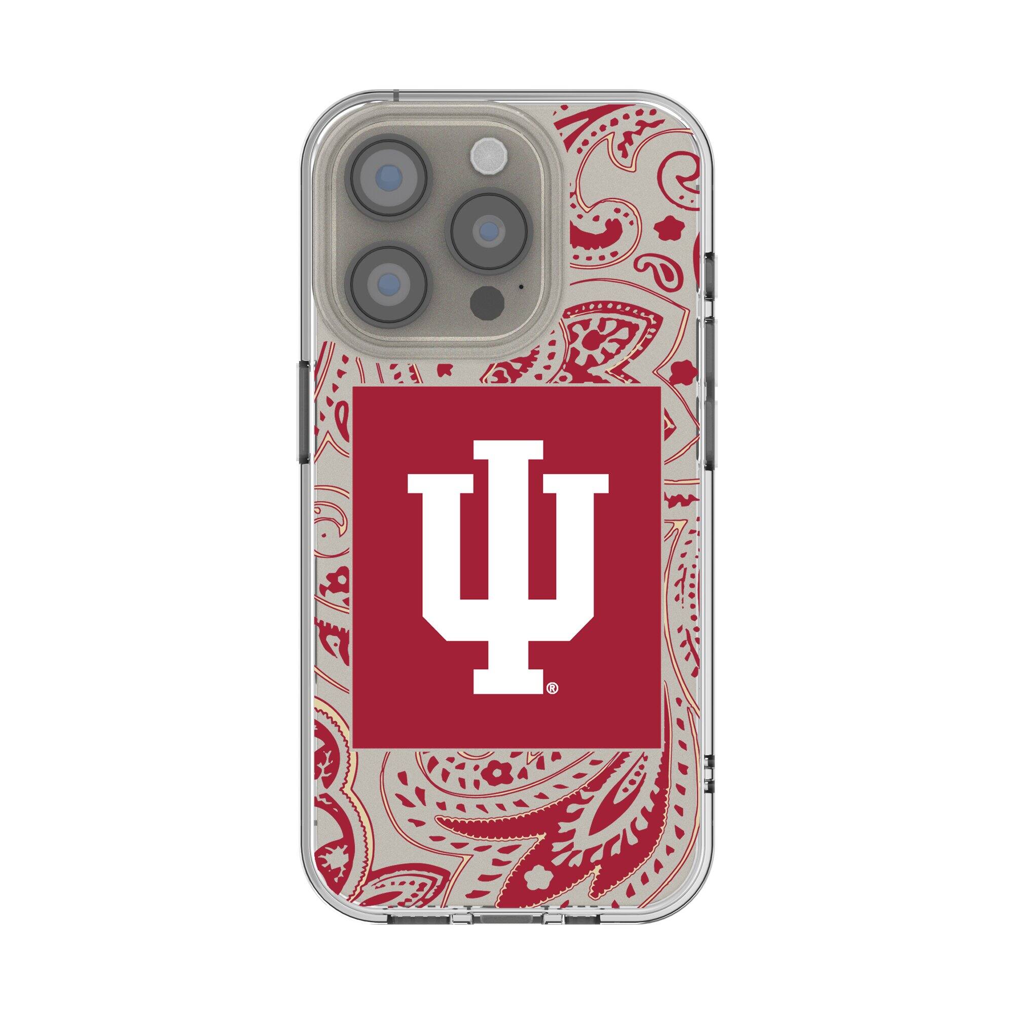 Keyscaper NCAA Indiana Hoosiers iPhone Paisley Design Clear Case 16 Pro ...