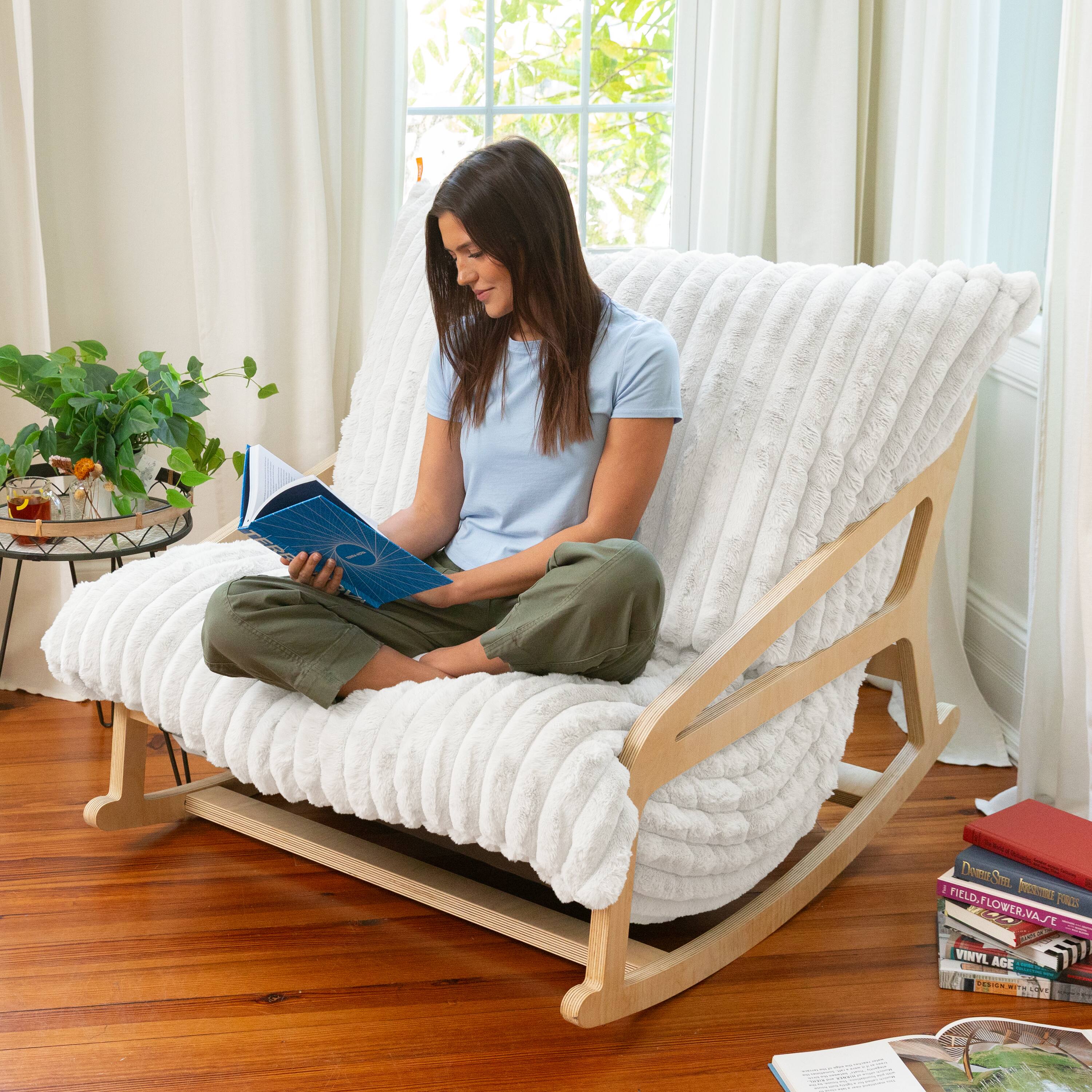 Jaxx Pillow Saxx Bean Bag Rocking Chair Elegant Oversized Rocker with ...