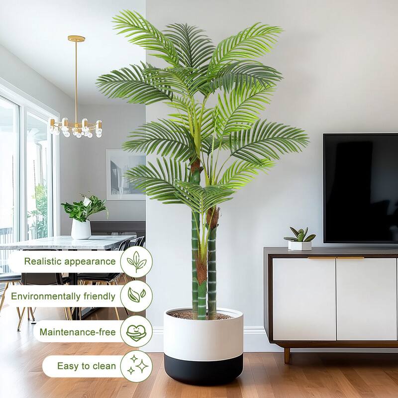 Maxxis Merch 6FT（2PCS) Plastic Multi Stem Palm Tree Decorations ...