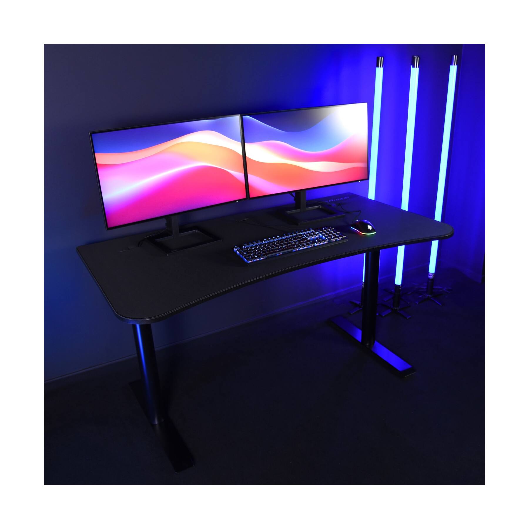 Arozzi Arena Medium Curved Gaming and Office Desk with Full Surface ...
