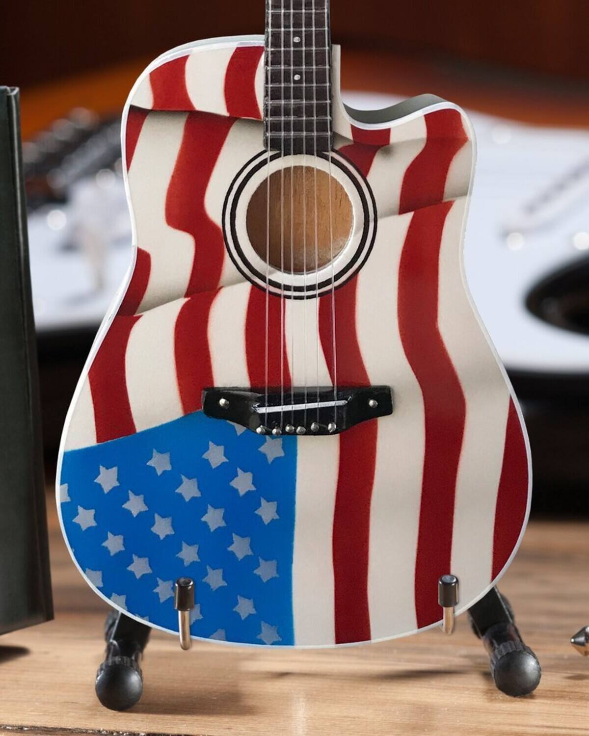 Toby Keith Axe Heaven Toby Keith Signature USA Flag Acoustic Mini ...