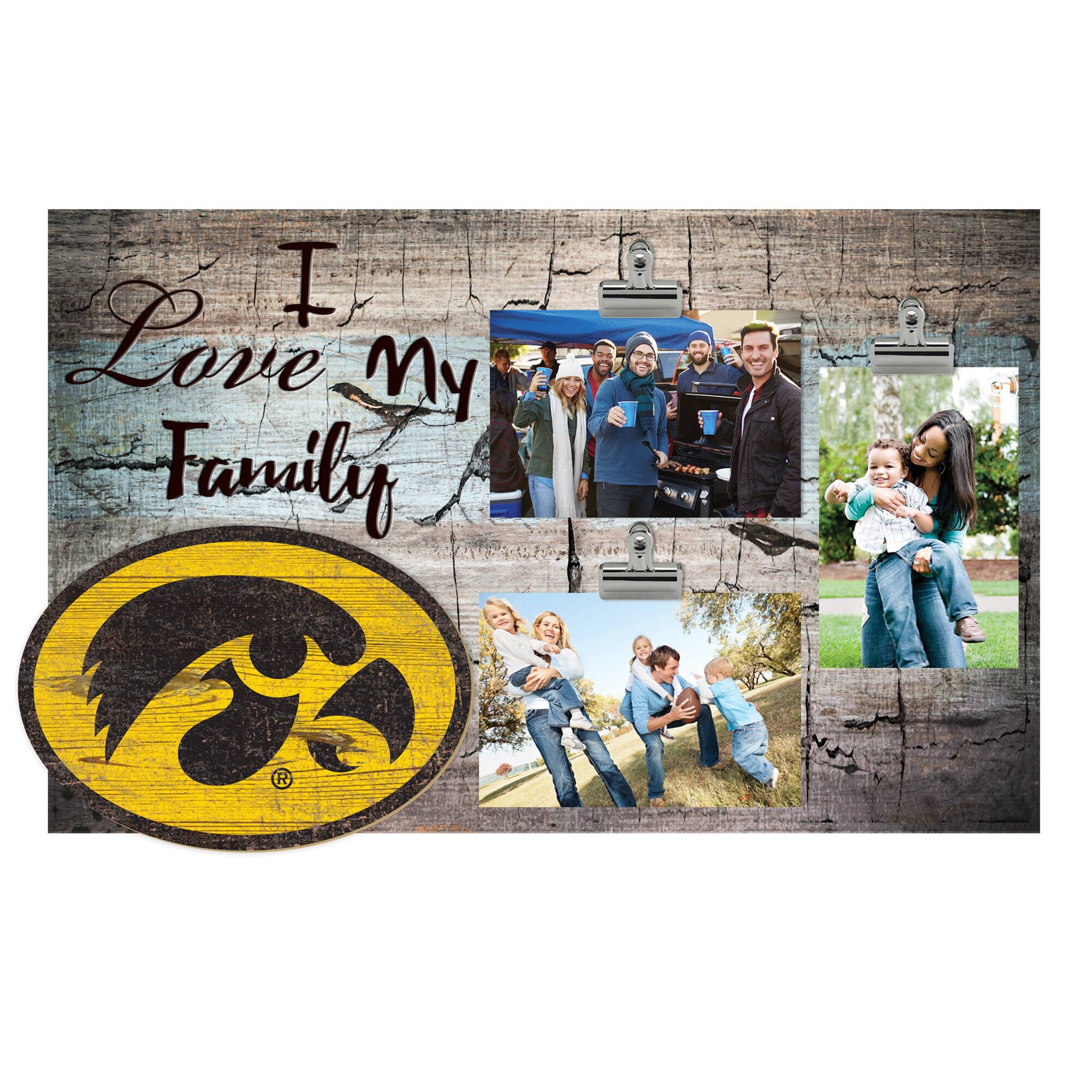Fan Creations Iowa Hawkeyes 11" x 19" I Love My Family Clip Photo Frame ...
