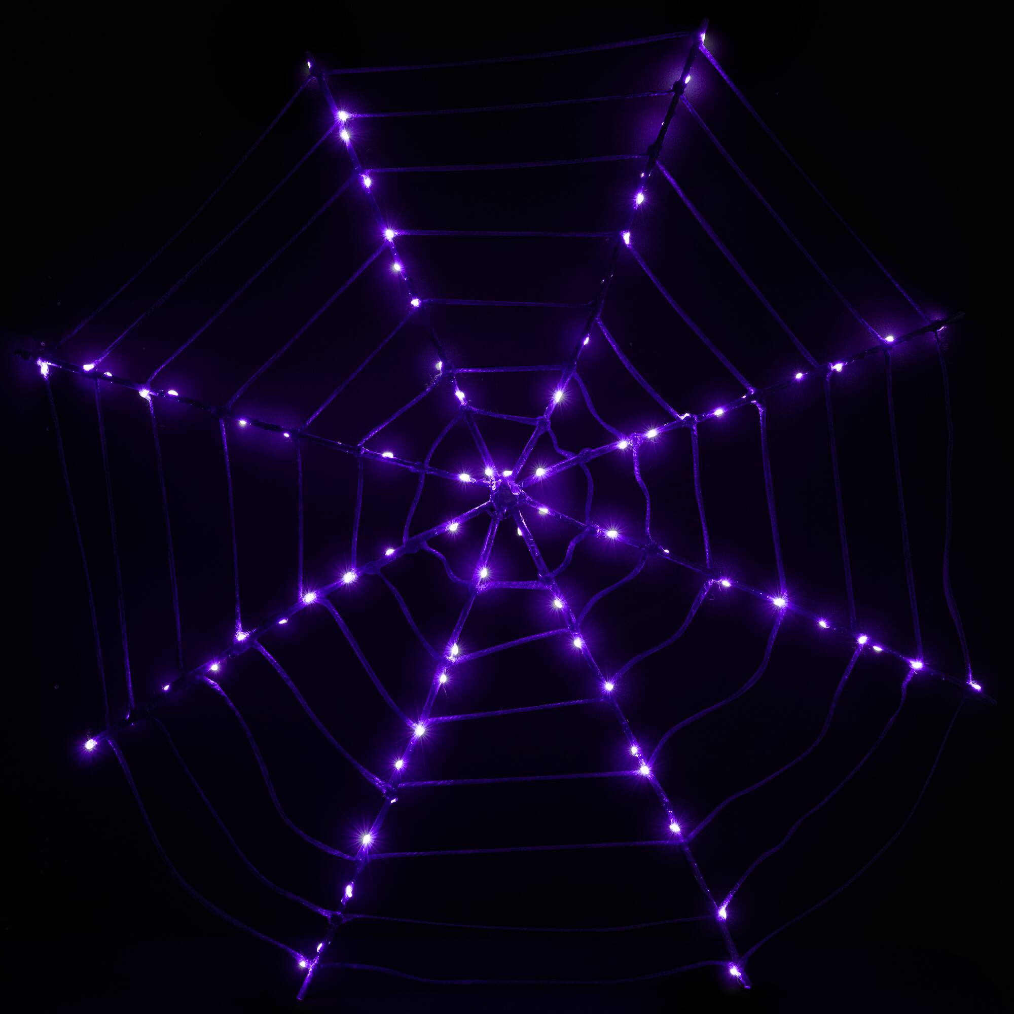 Northlight LED Lighted Spider Web Halloween Decoration 31.5" Purple ...