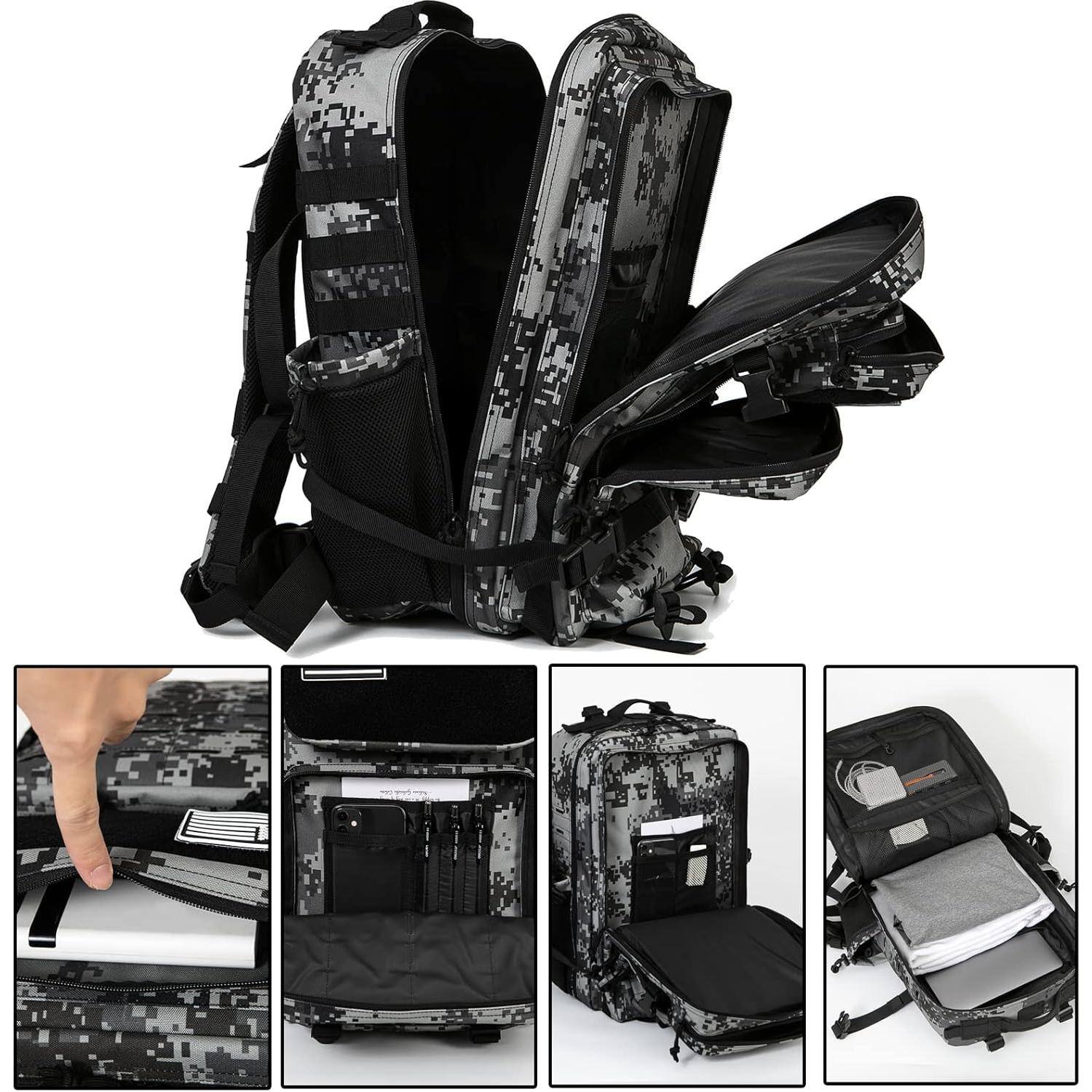 Live At Space 25L/35L/45L Backpack For Men Molle Daypack 3 Day Out Bag ...