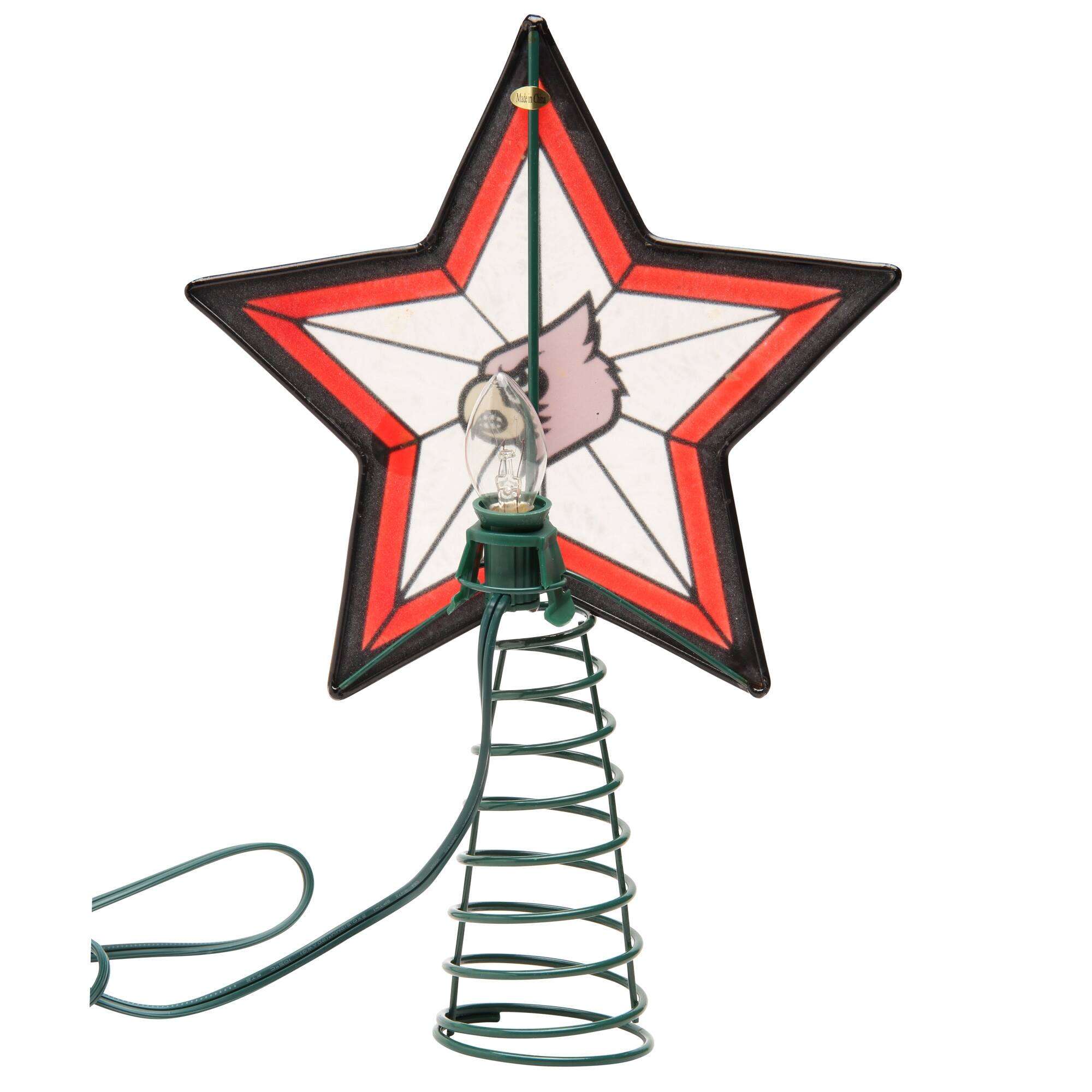 The Memory Company Louisville Cardinals Art Glass Tree Topper ...