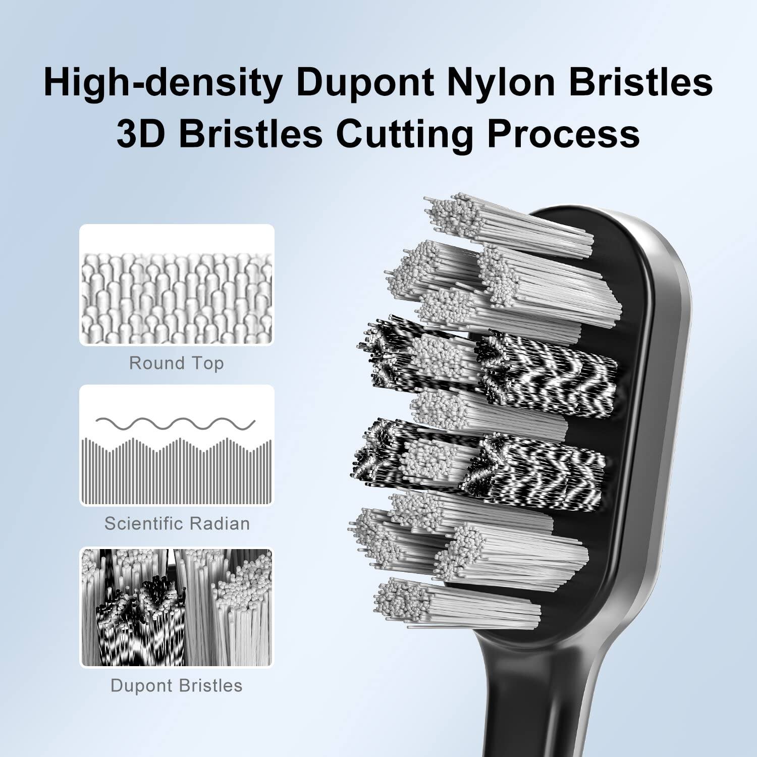 Cozy Serene Sonic Electric Toothbrush For Adults And 3 Brush Heads With ...