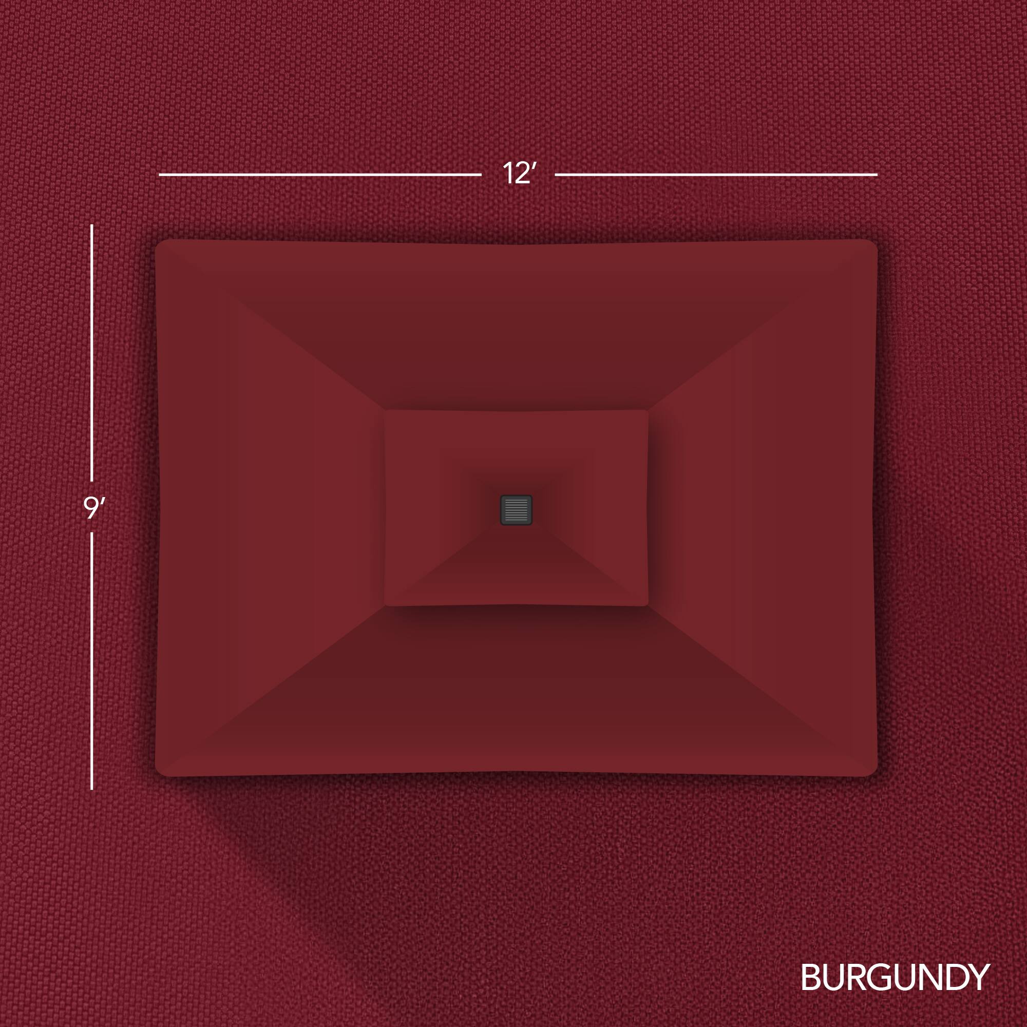 Best Choice Products 9x12ft 2 Tier Square Outdoor Solar LED Cantilever ...