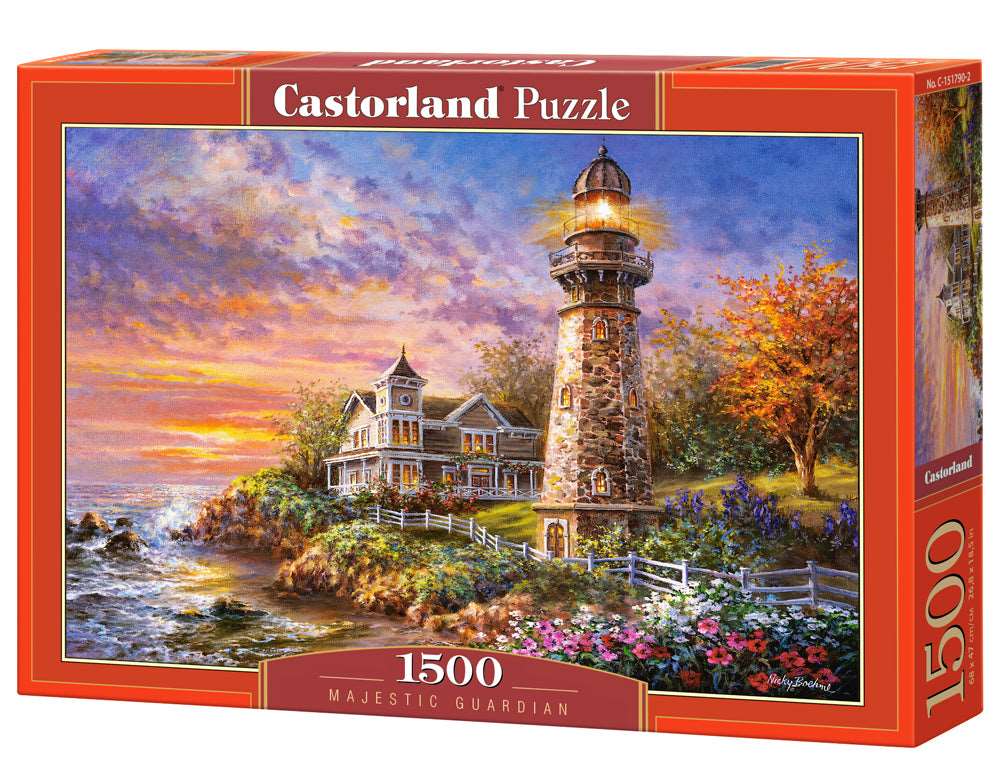 Castorland 1500 Piece Jigsaw Puzzles, Majestic Guardian, Lighthouse ...