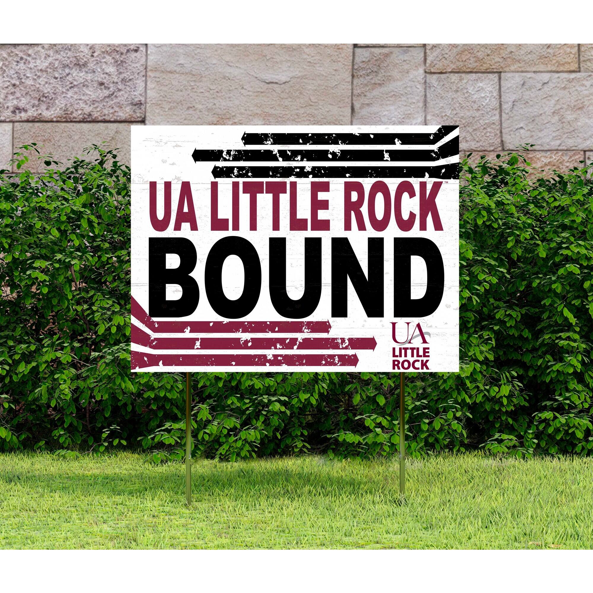 Jardine Arkansas Little Rock Trojans 18'' x 24'' Bound Yard Sign White ...