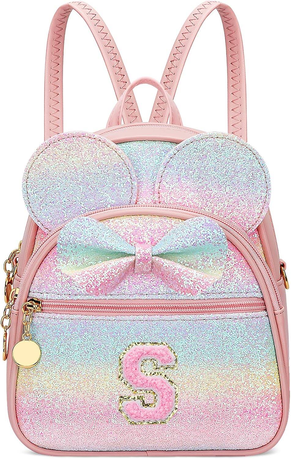 Live At Space KKXIU Initial Bowknot Backpacks Girls Women, Small ...