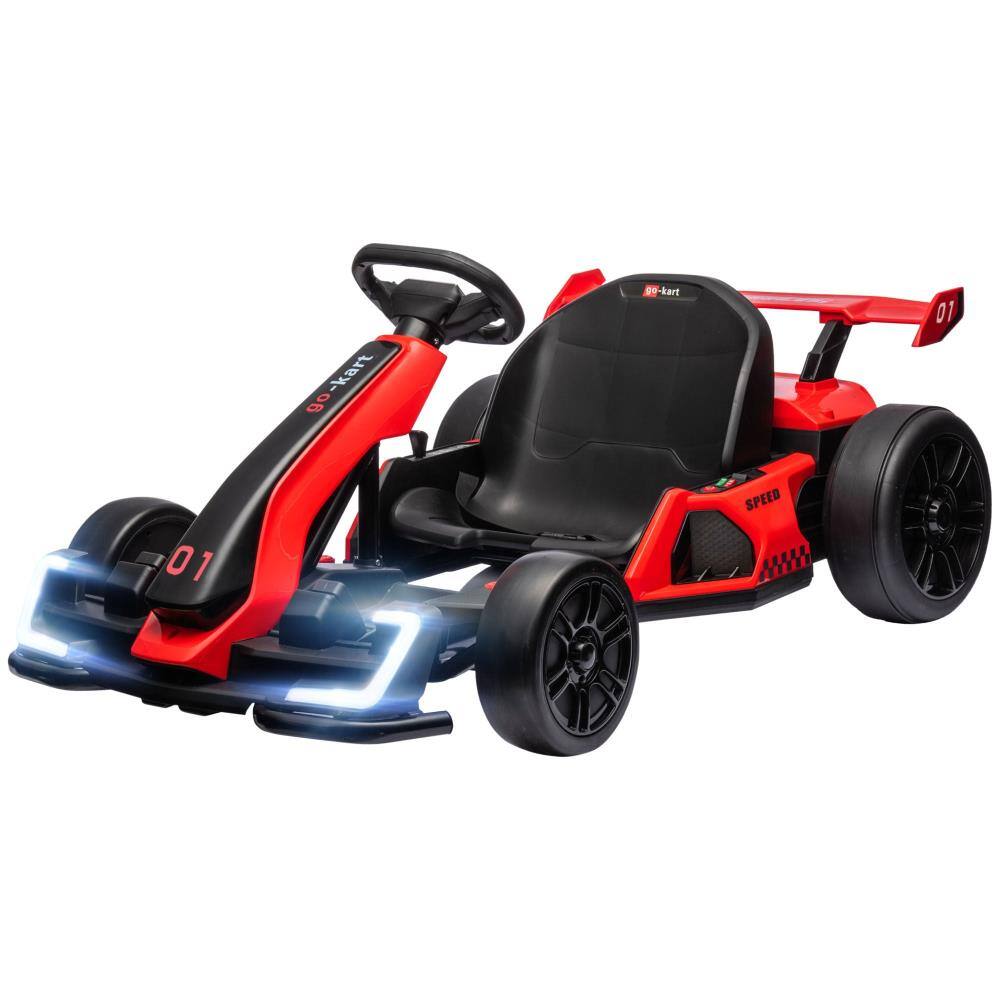 BreeBe Aosom 24V Electric Go Kart, 7.5 MPH, Adjustable Seat, Drifting ...