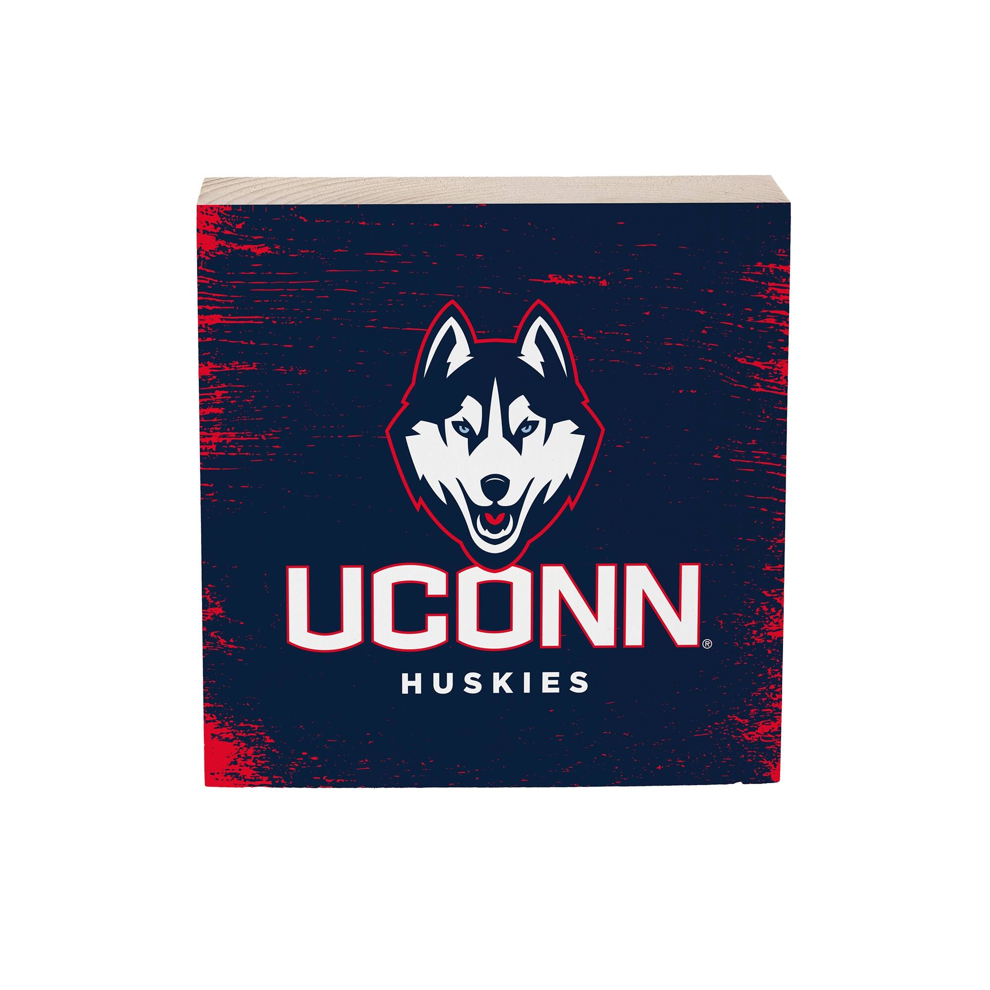 Evergreen Enterprises UConn Huskies 6" Square Fan Chant Wood Block ...